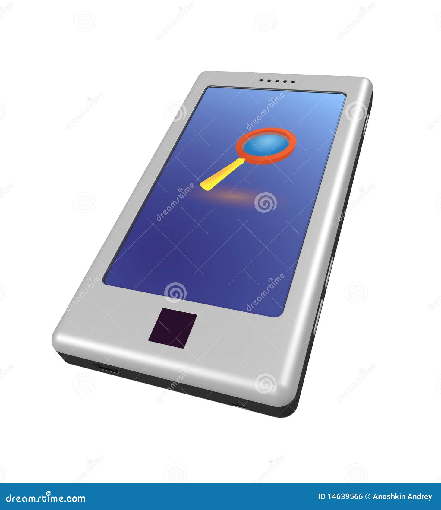 Smartphone - search stock illustration. Illustration of read - 14639566