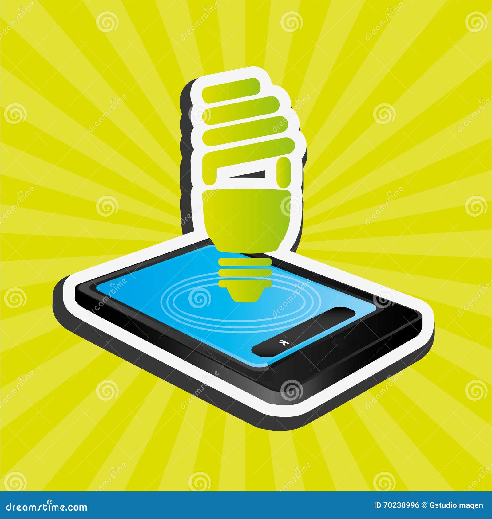 Smartphone service design stock illustration. Illustration of power ...