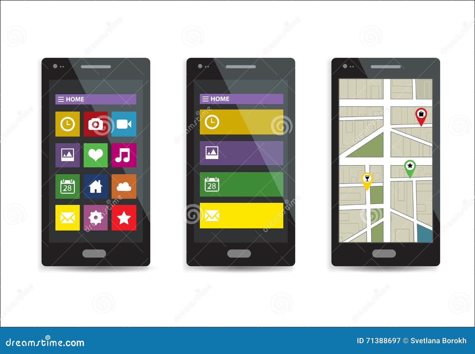 Smartphone stock vector. Illustration of network, white - 71388697