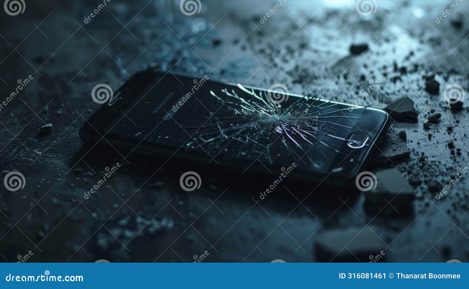 A Smartphone with Shattered Glass Illustrates the Fragility of ...