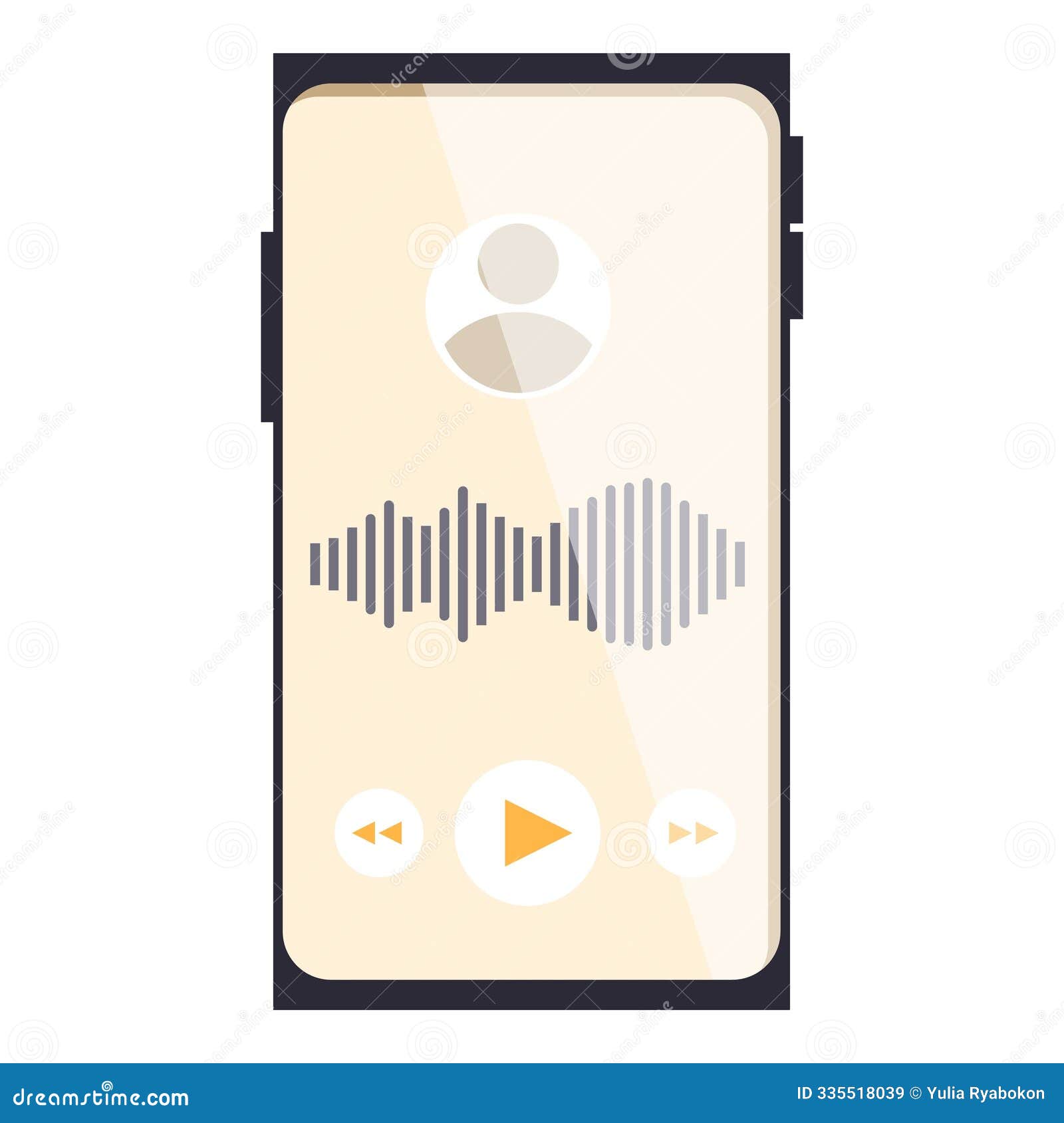 Smartphone Showing Audio Recording Application Interface with Sound ...