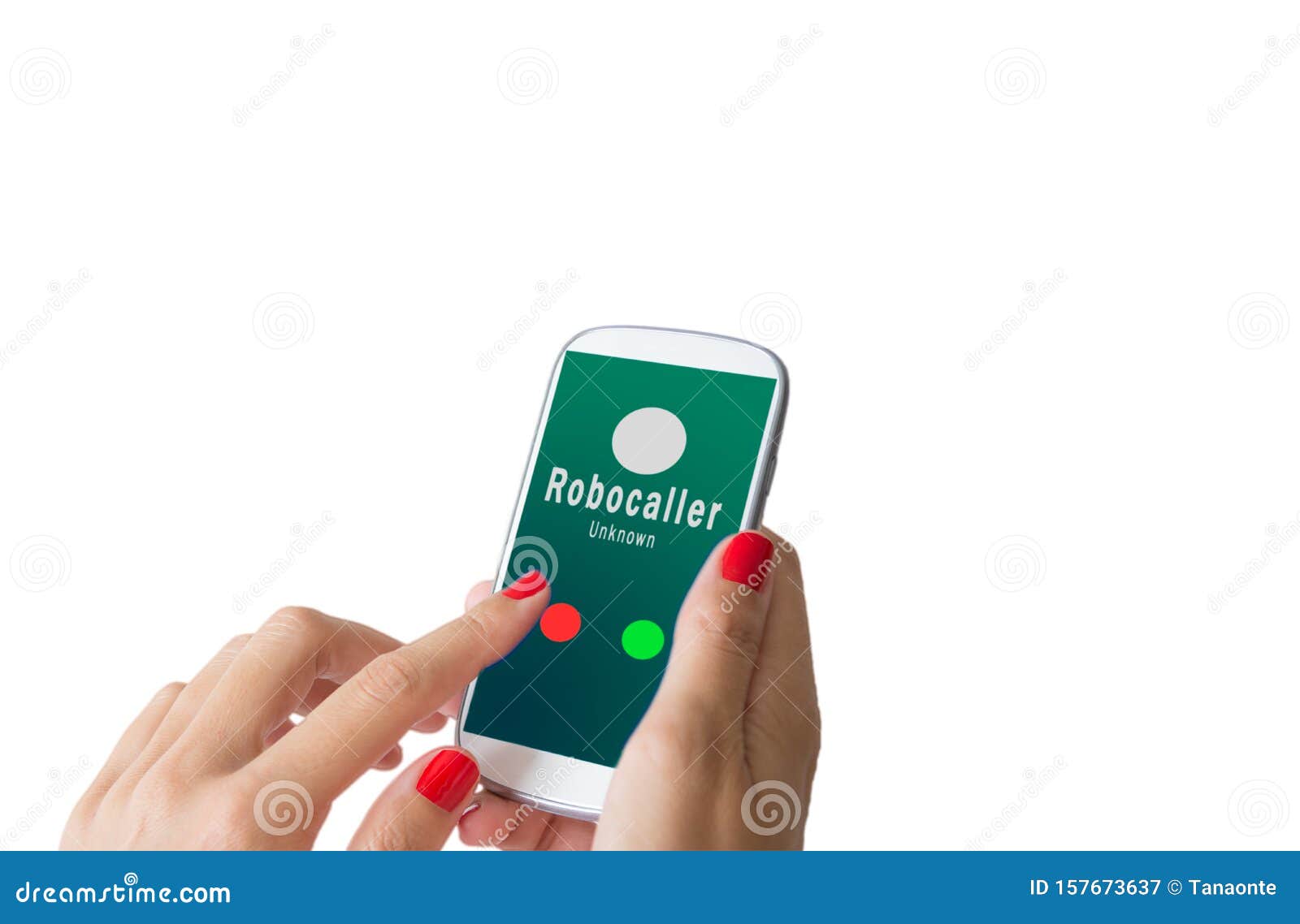 Smartphone Showing a Call from a Robocaller on Screen Stock Image ...