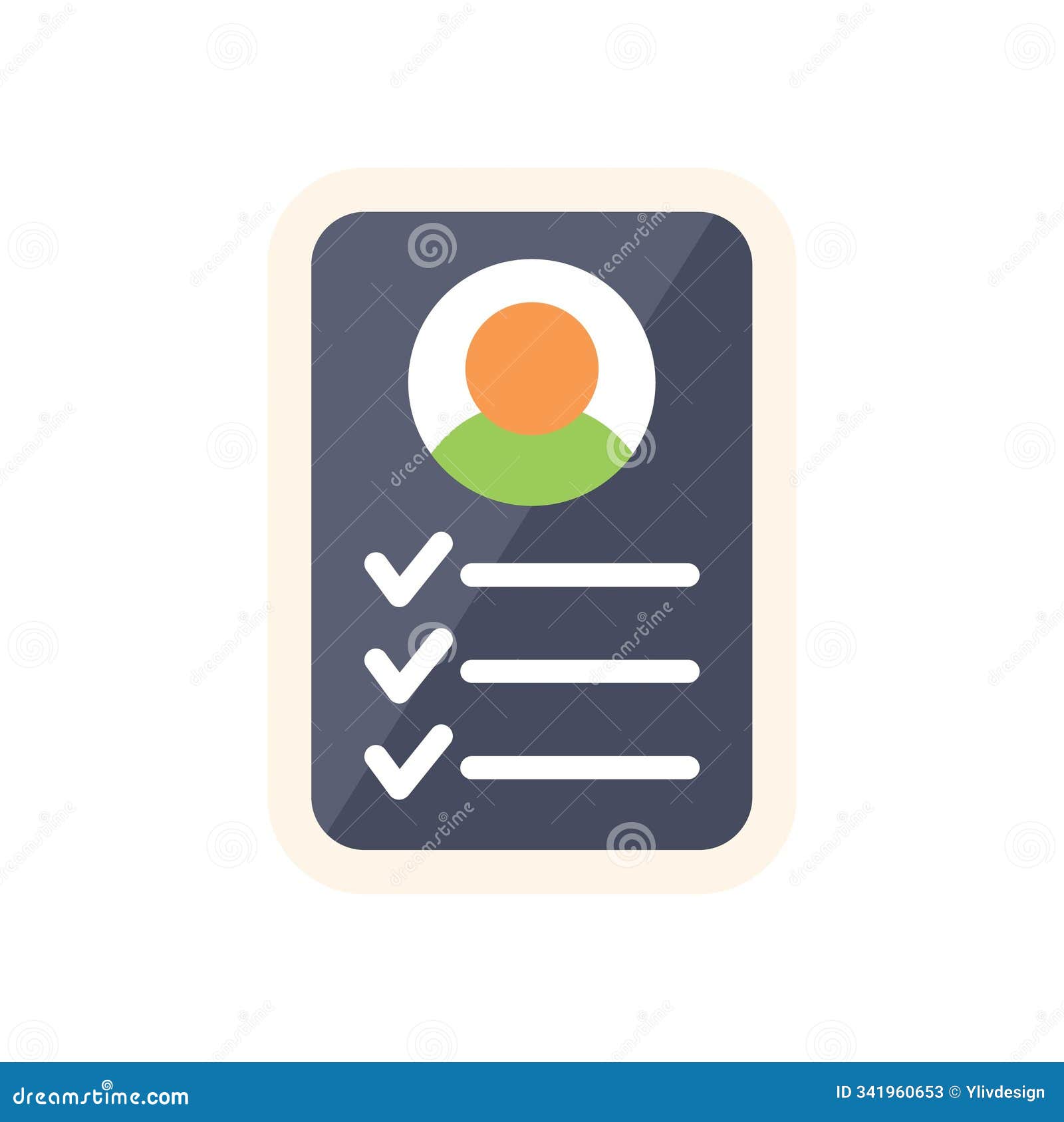 Smartphone Showing Completed Checklist With Profile Picture And Green ...