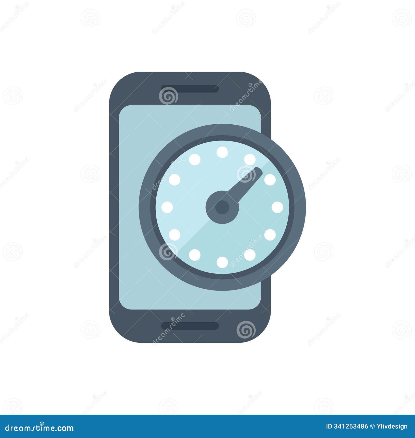 Smartphone Showing Speedometer Speed Internet Test Icon Stock ...