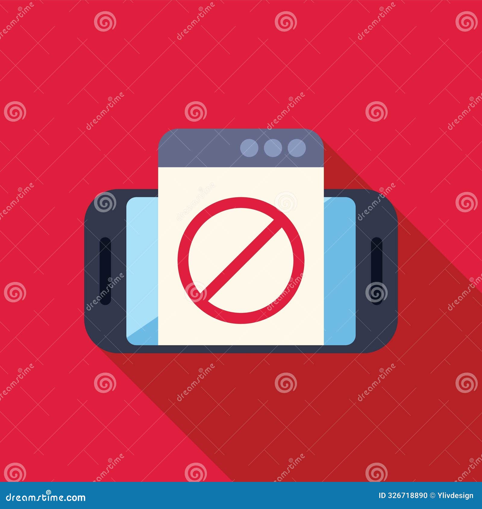 Smartphone Showing Website with Error Symbol on Screen for Application ...