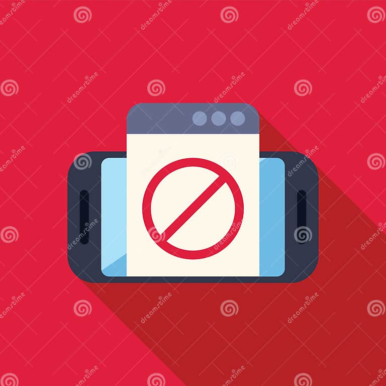 Smartphone Showing Website with Error Symbol on Screen for Application ...