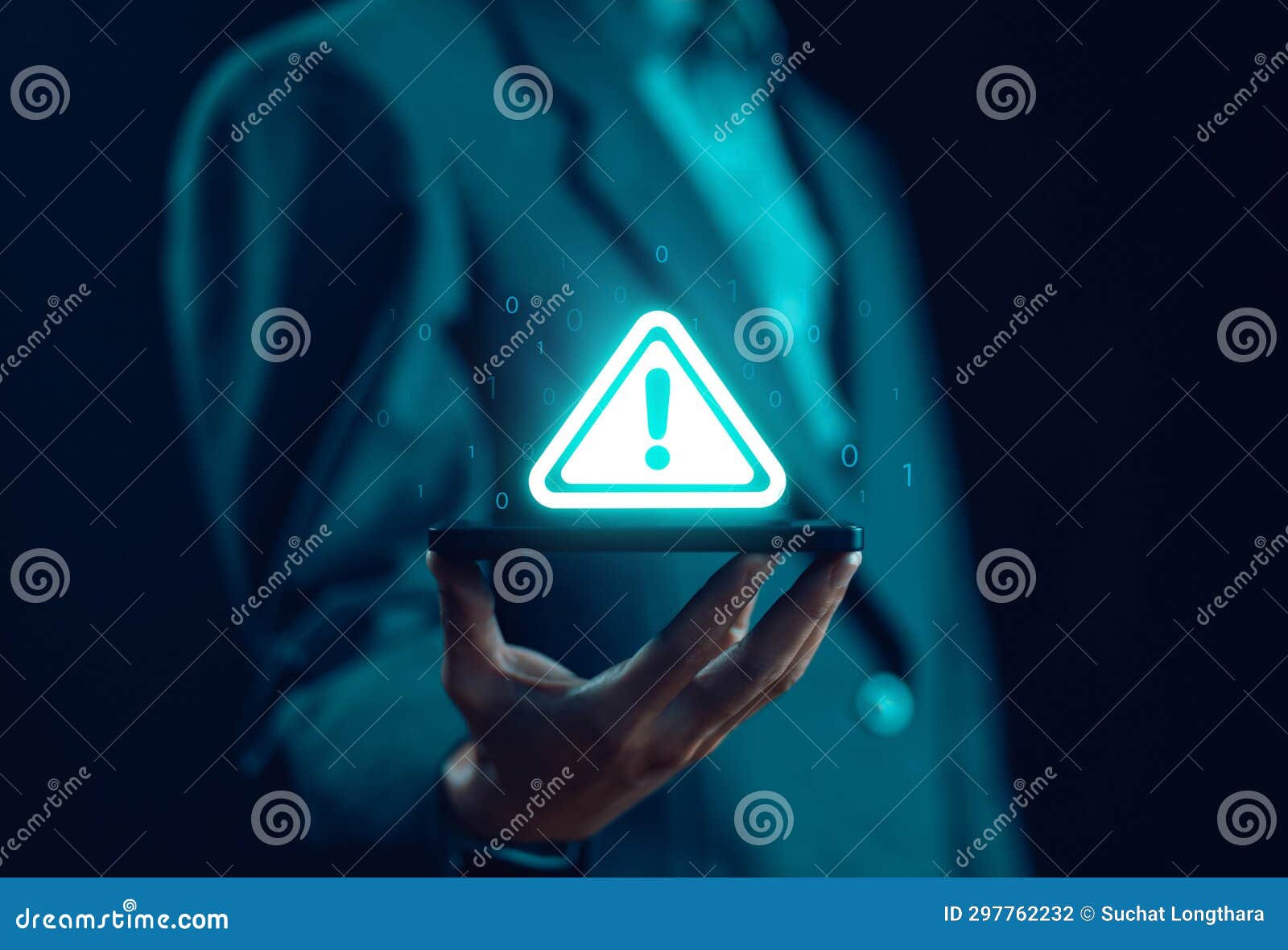 Smartphone Shows a Warning Sign of System Failure and Notification Spam ...