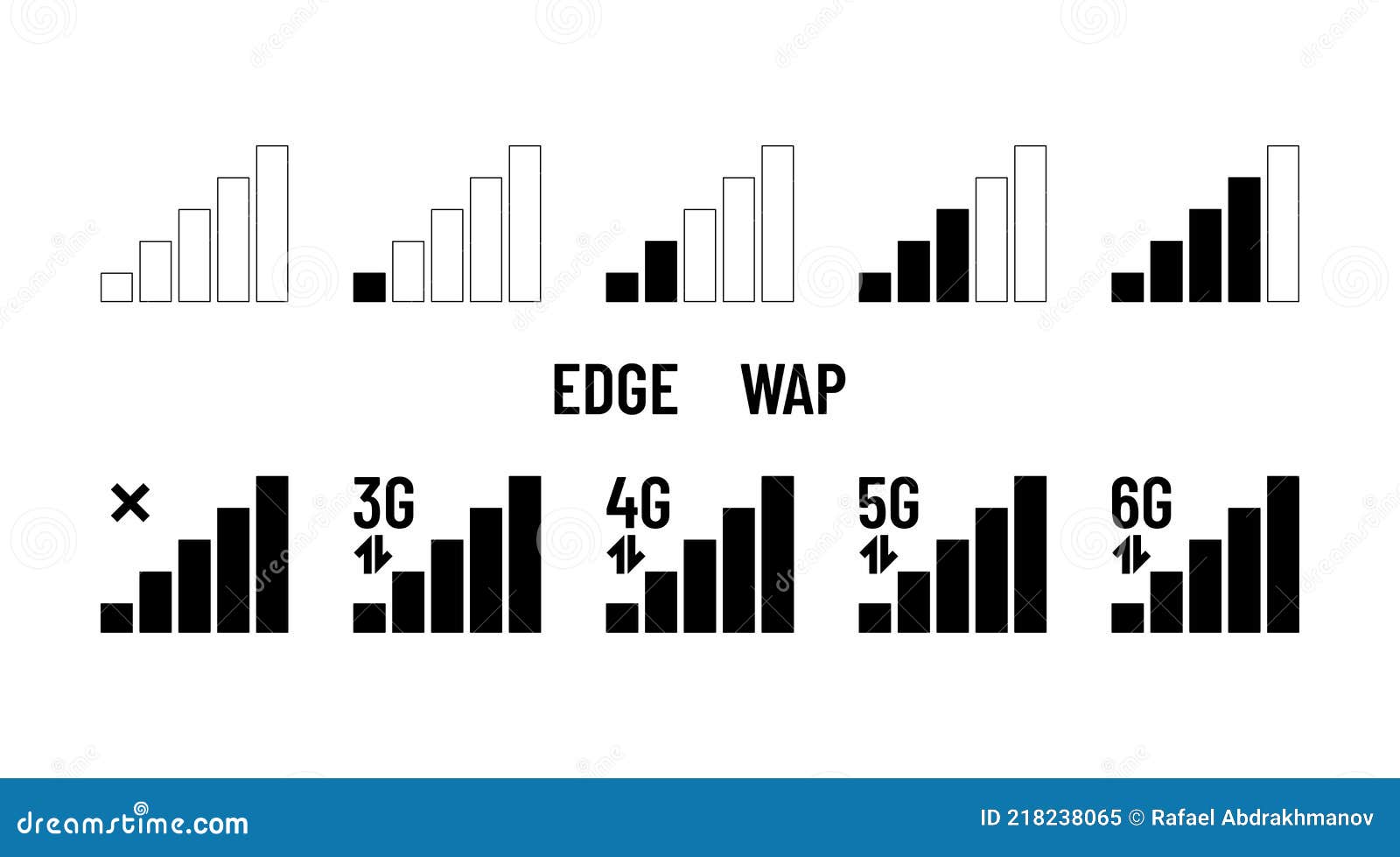 Smartphone Signal Reception Panel Bar. Mobile Communication Vector ...