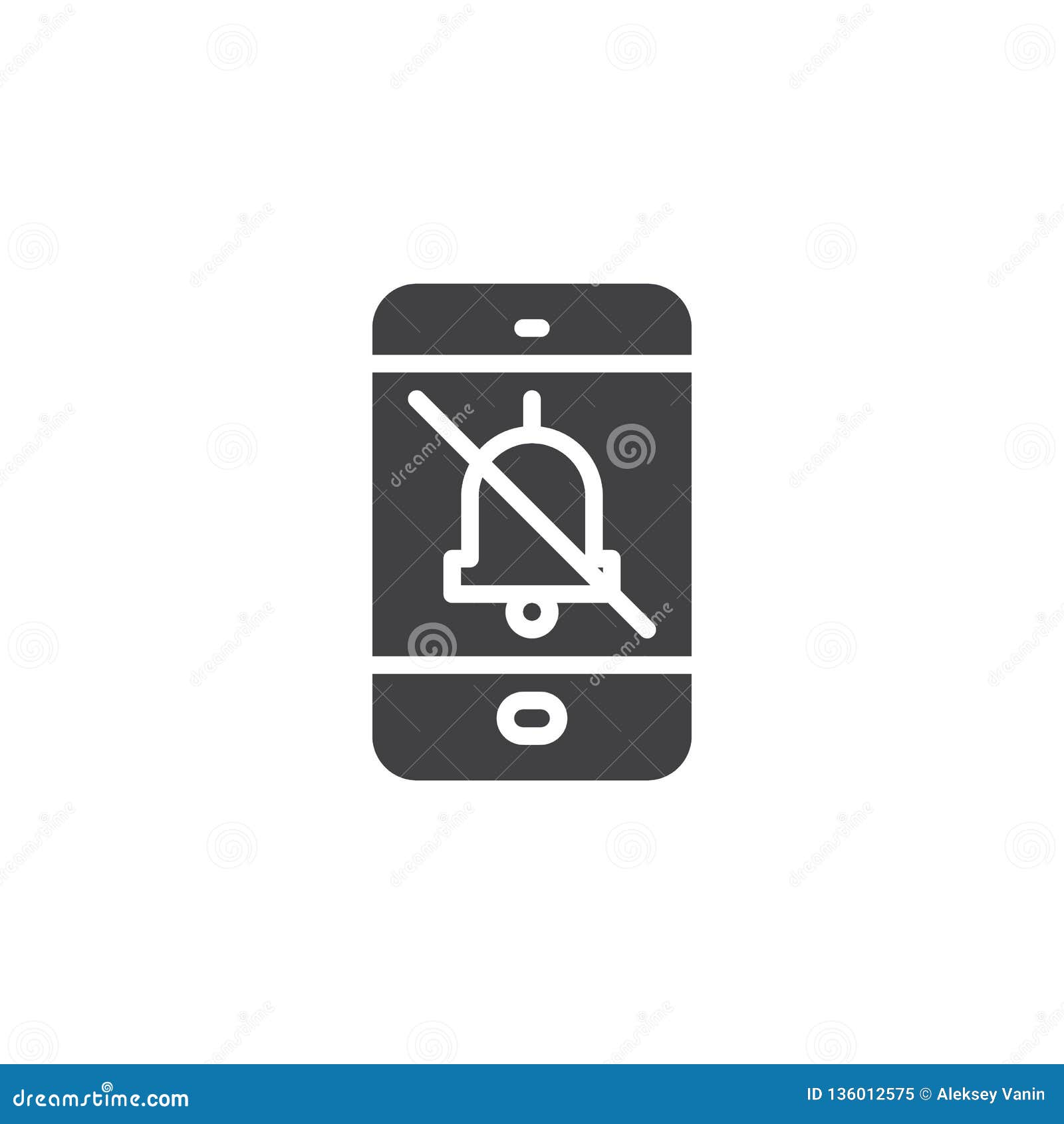 Smartphone Silent Mode Vector Icon Stock Vector - Illustration of icon ...