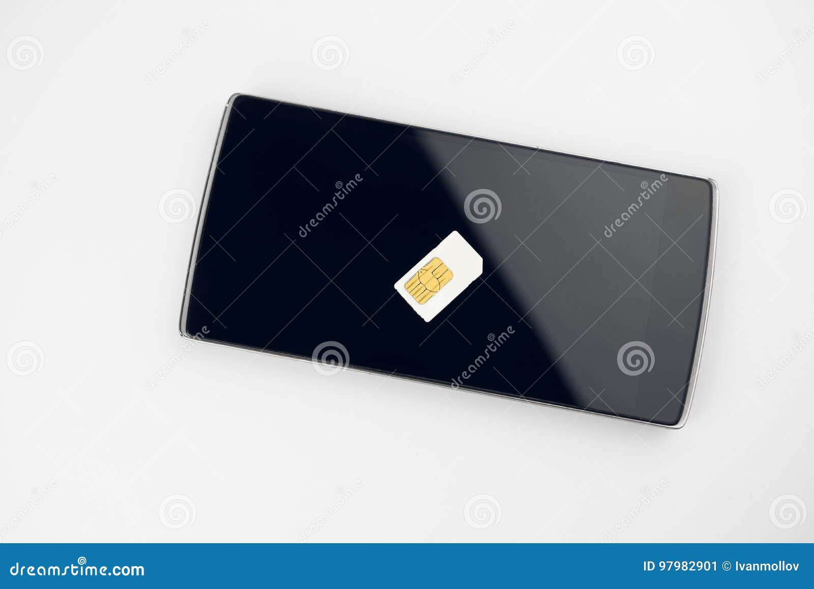 Smartphone with Sim Card stock image. Image of internet - 97982901