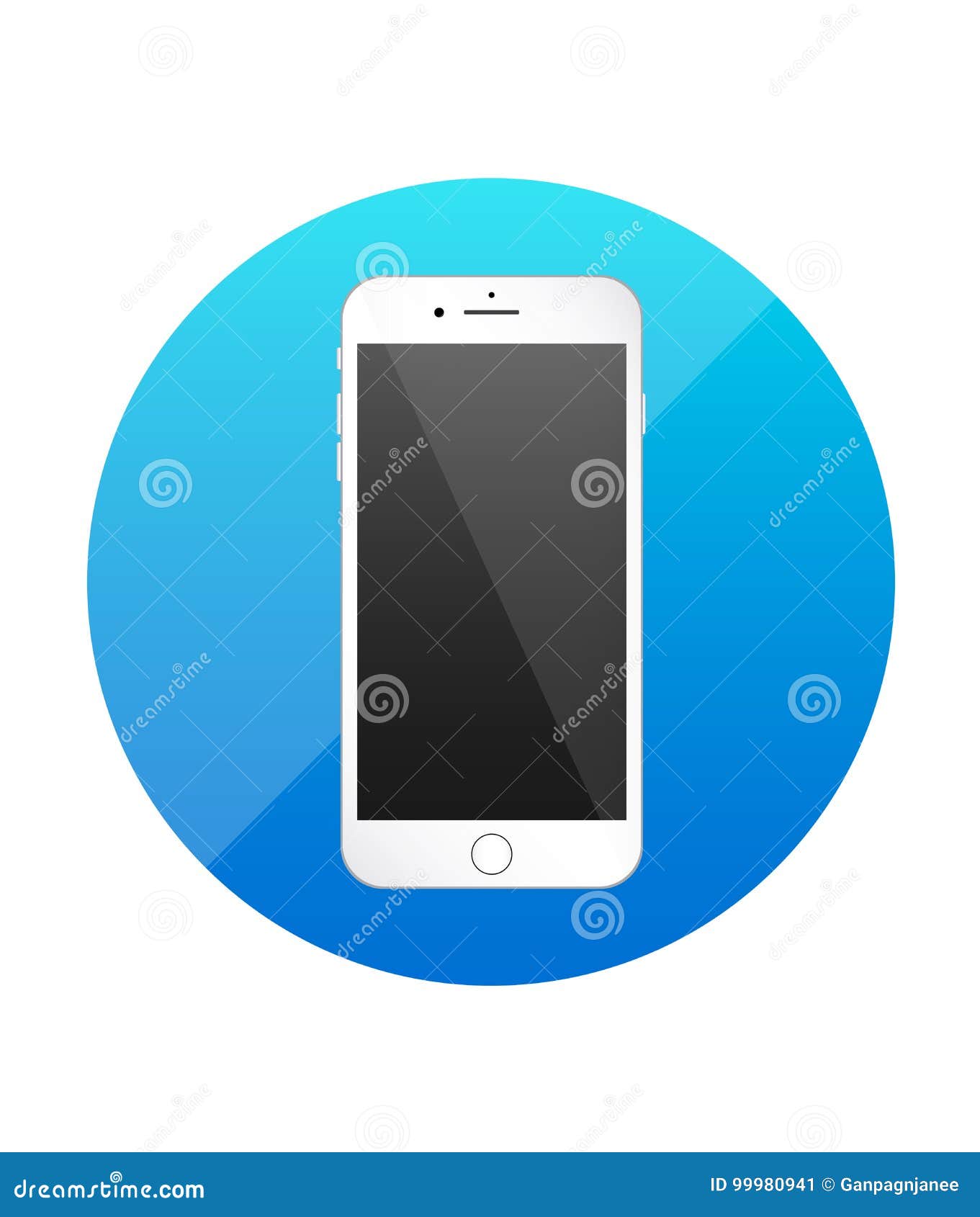 Smartphone Single Flat Icon. Blue Icon for Application Stock Vector ...