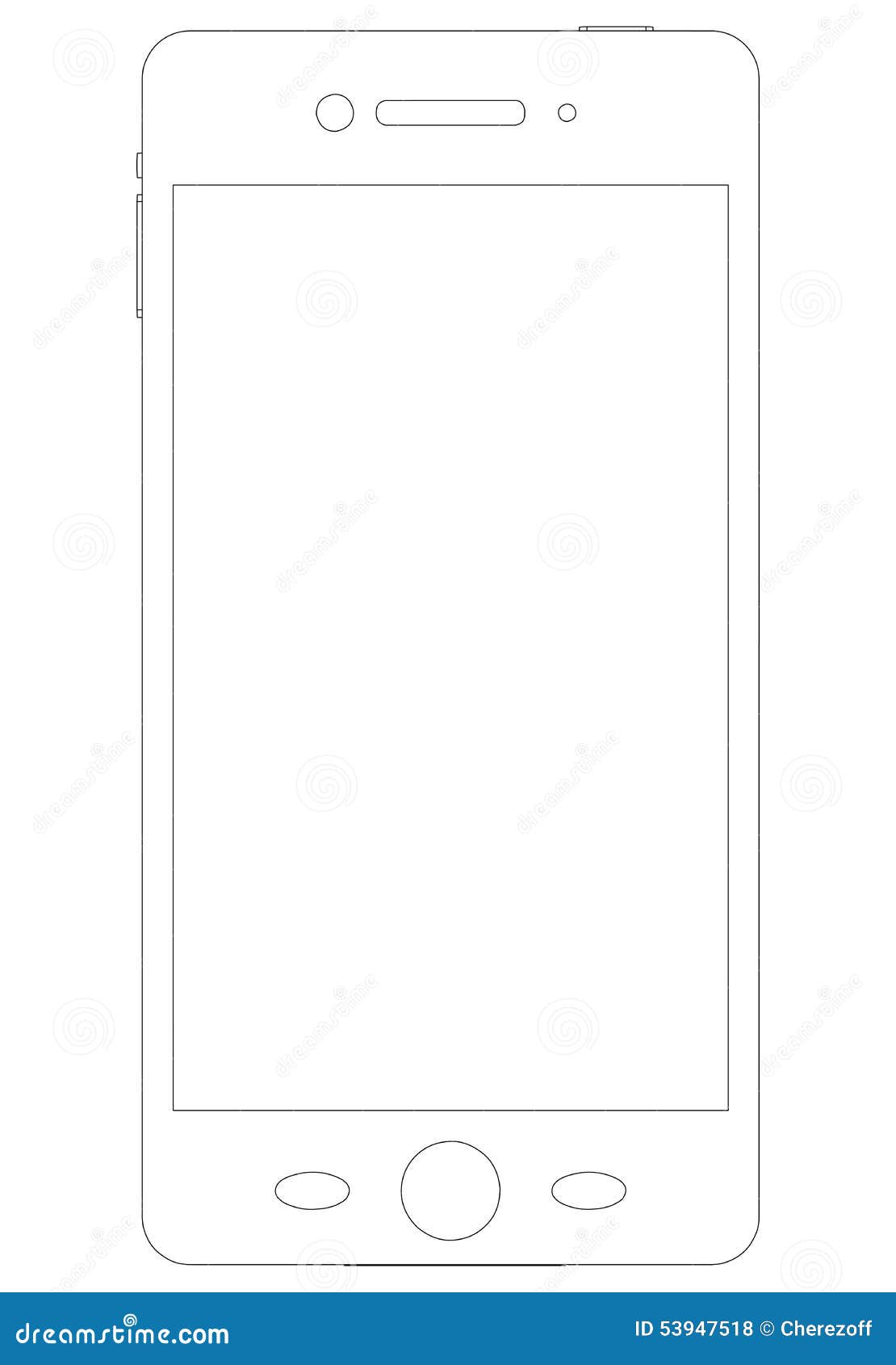 Smartphone sketch stock vector. Illustration of technology - 53947518