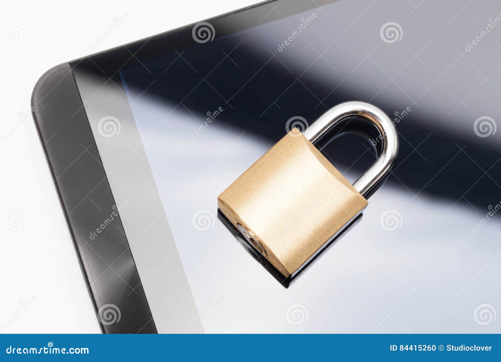 Smartphone with Small Closed Lock. Mobile Phone Security and Data ...