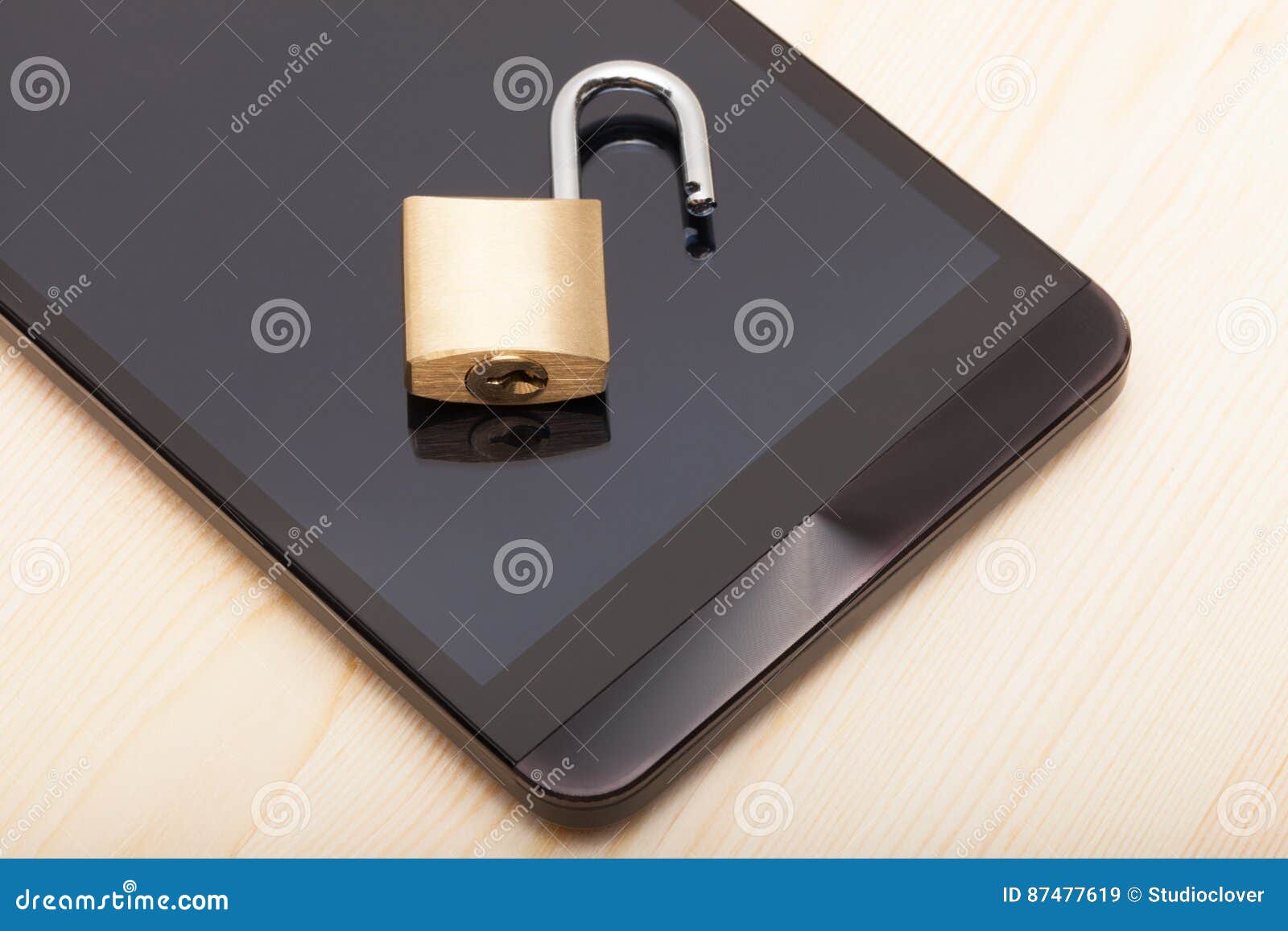 Smartphone with a Small Lock on it. Mobile Phone Security and Data ...