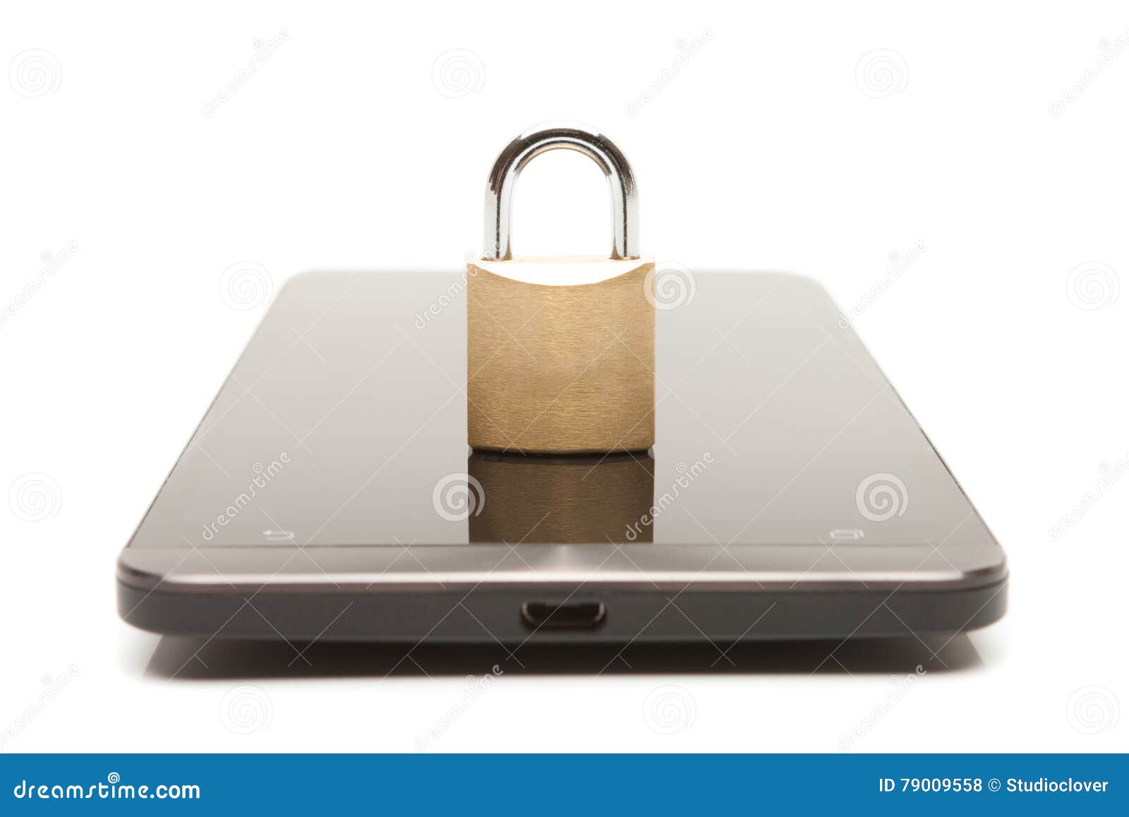 Smartphone with Small Lock Over it. Mobile Phone Security and Data ...