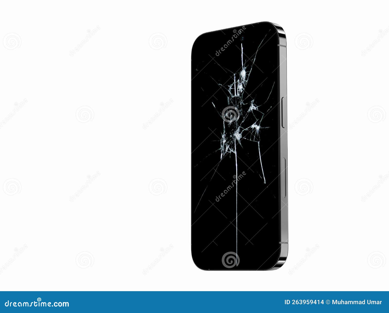 Smartphone Smashed Screen - 3d Rendered Broken Screen Smartphone ...