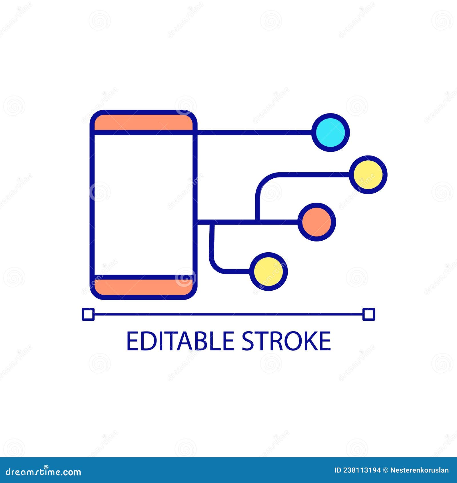 Smartphone Software RGB Color Icon Stock Vector - Illustration of ...