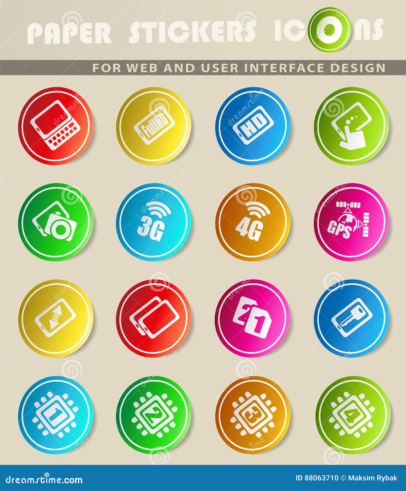 Smartphone, Specifications and Functions Stock Vector - Illustration of ...