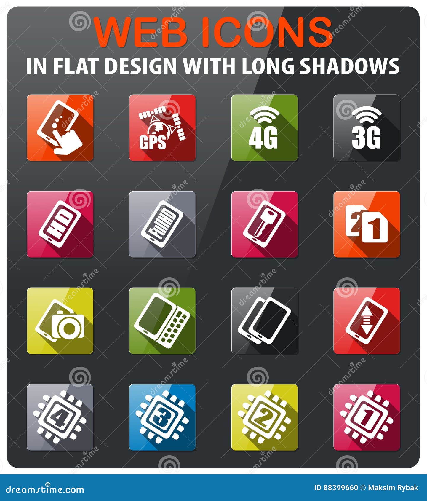 Smartphone, Specifications and Functions Stock Illustration ...