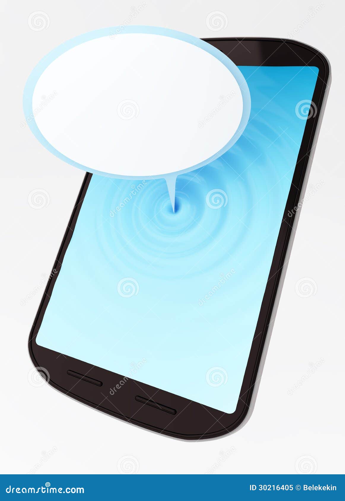 Smart Phone with Speech Bubble Stock Illustration - Illustration of ...