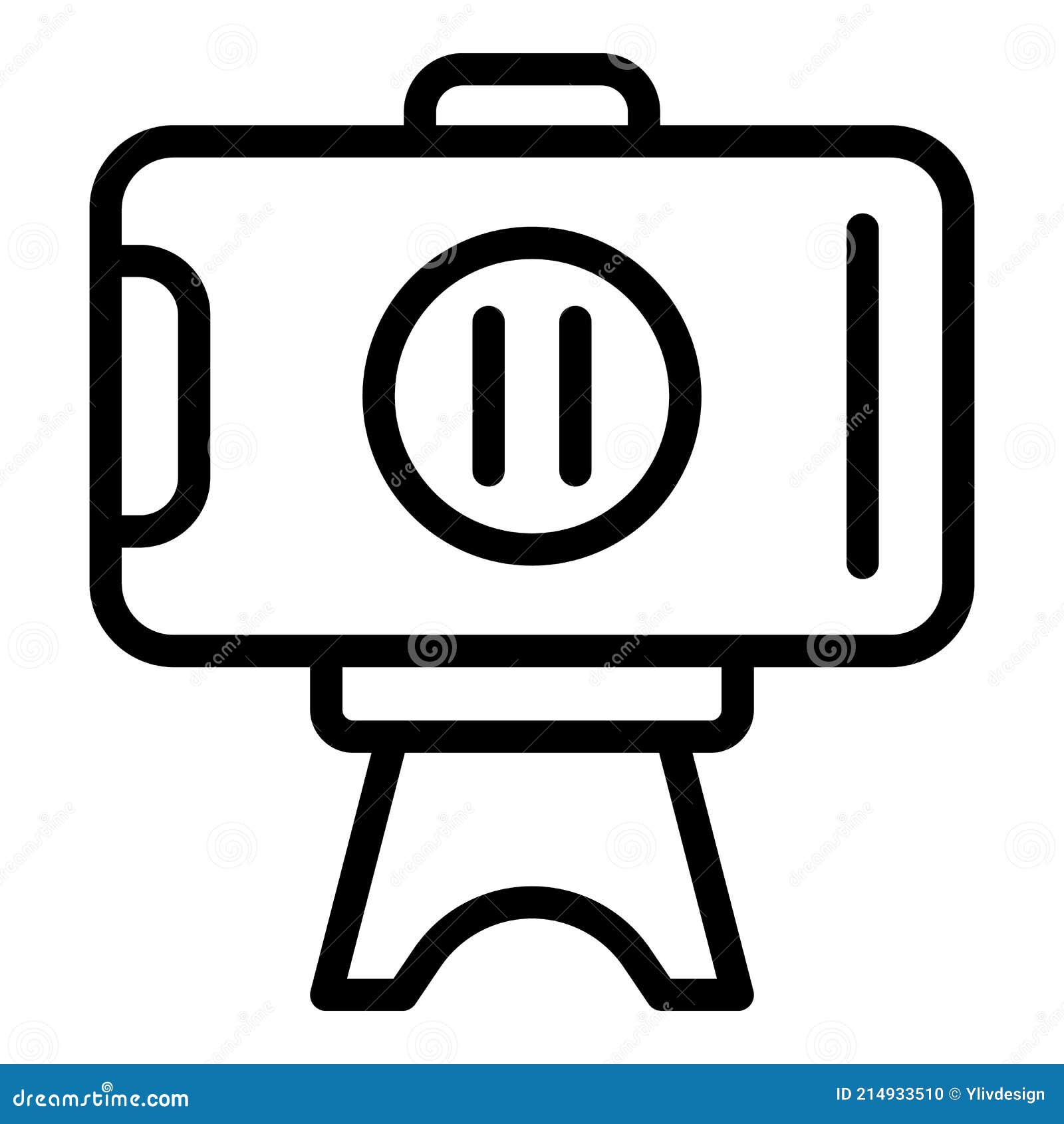 Smartphone Stand Icon, Outline Style Stock Vector - Illustration of ...