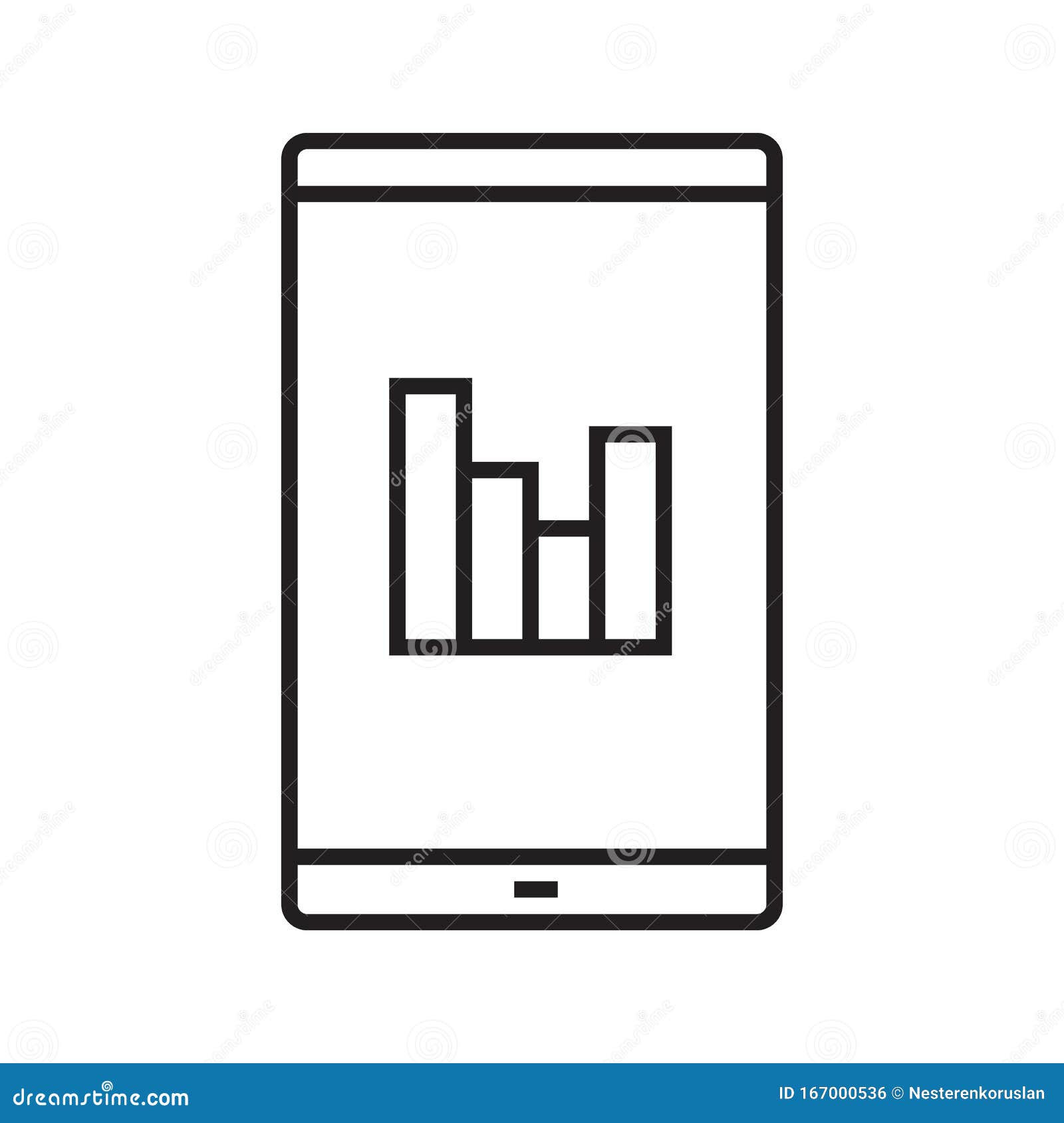 Smartphone Statistics, Luggage And Idea Icons. Dot Plot Sign. Mobile ...