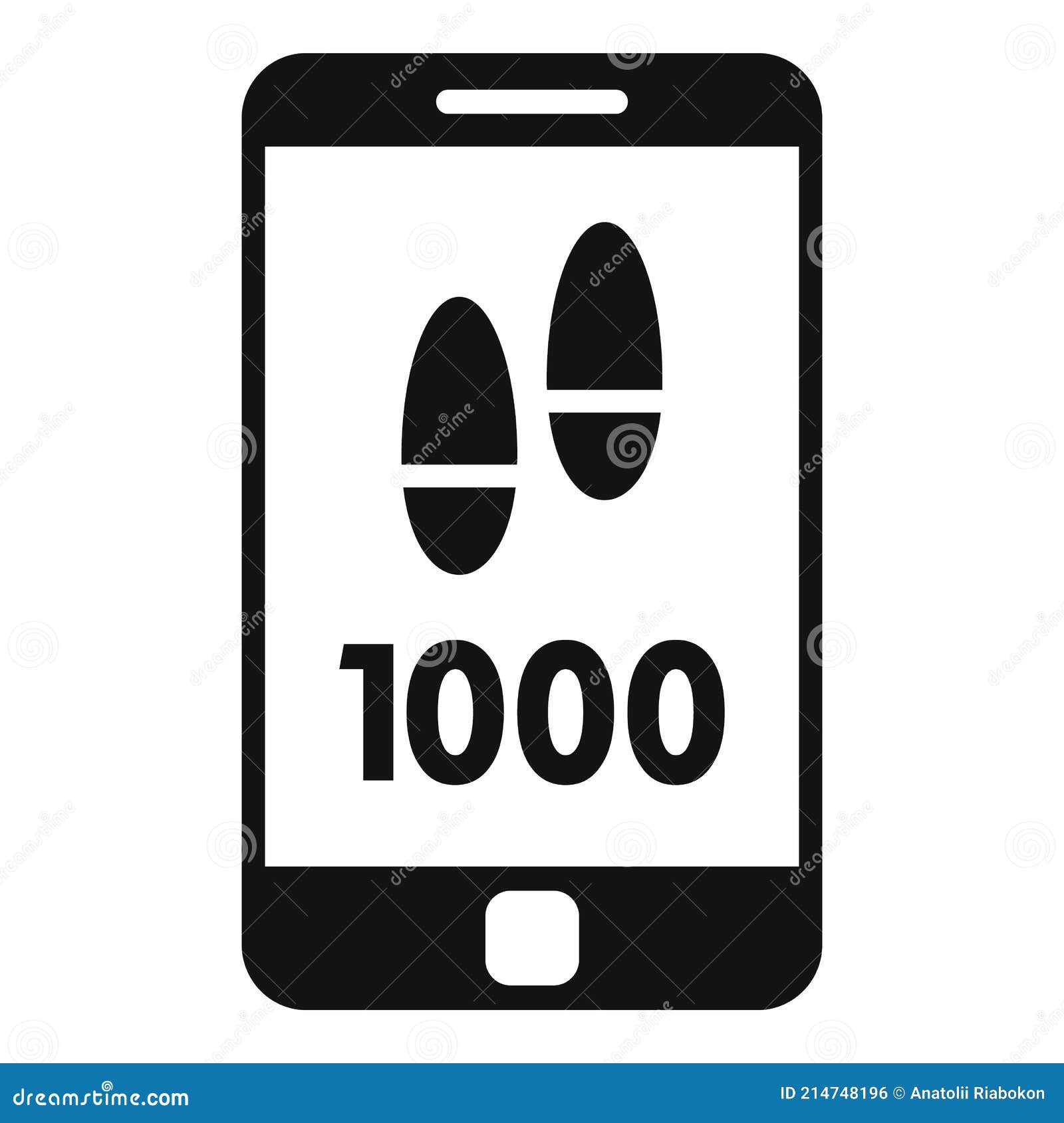 Smartphone Steps Counter Icon, Simple Style Stock Vector - Illustration ...