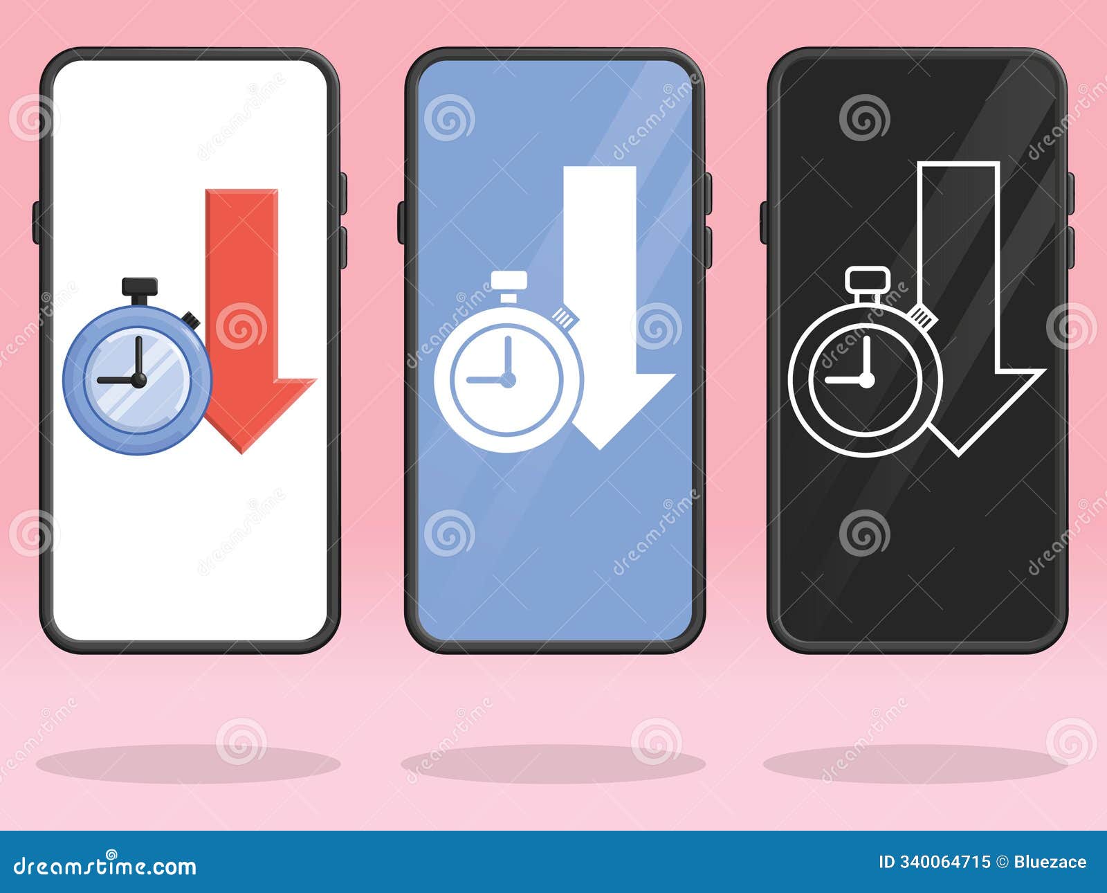 Cellphone And Stopwatch Vector Illustration | CartoonDealer.com #135244156