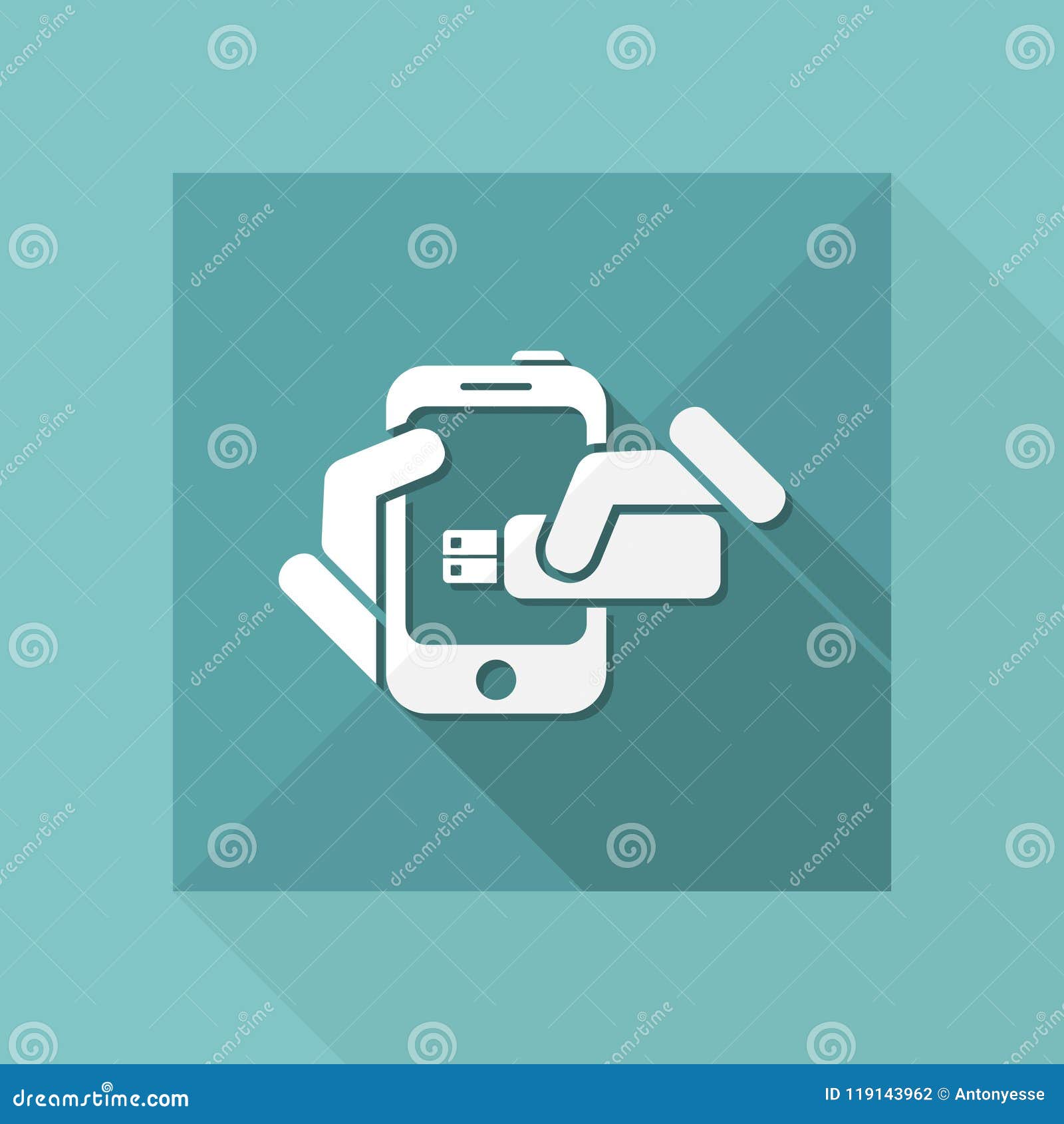Smartphone storage icon stock vector. Illustration of mobility - 119143962