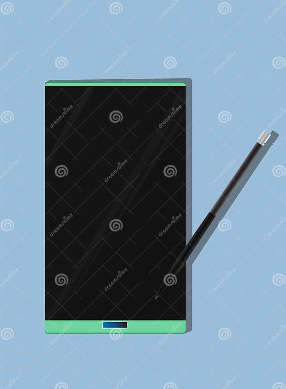 Smartphone with stylus stock vector. Illustration of technology - 84613912