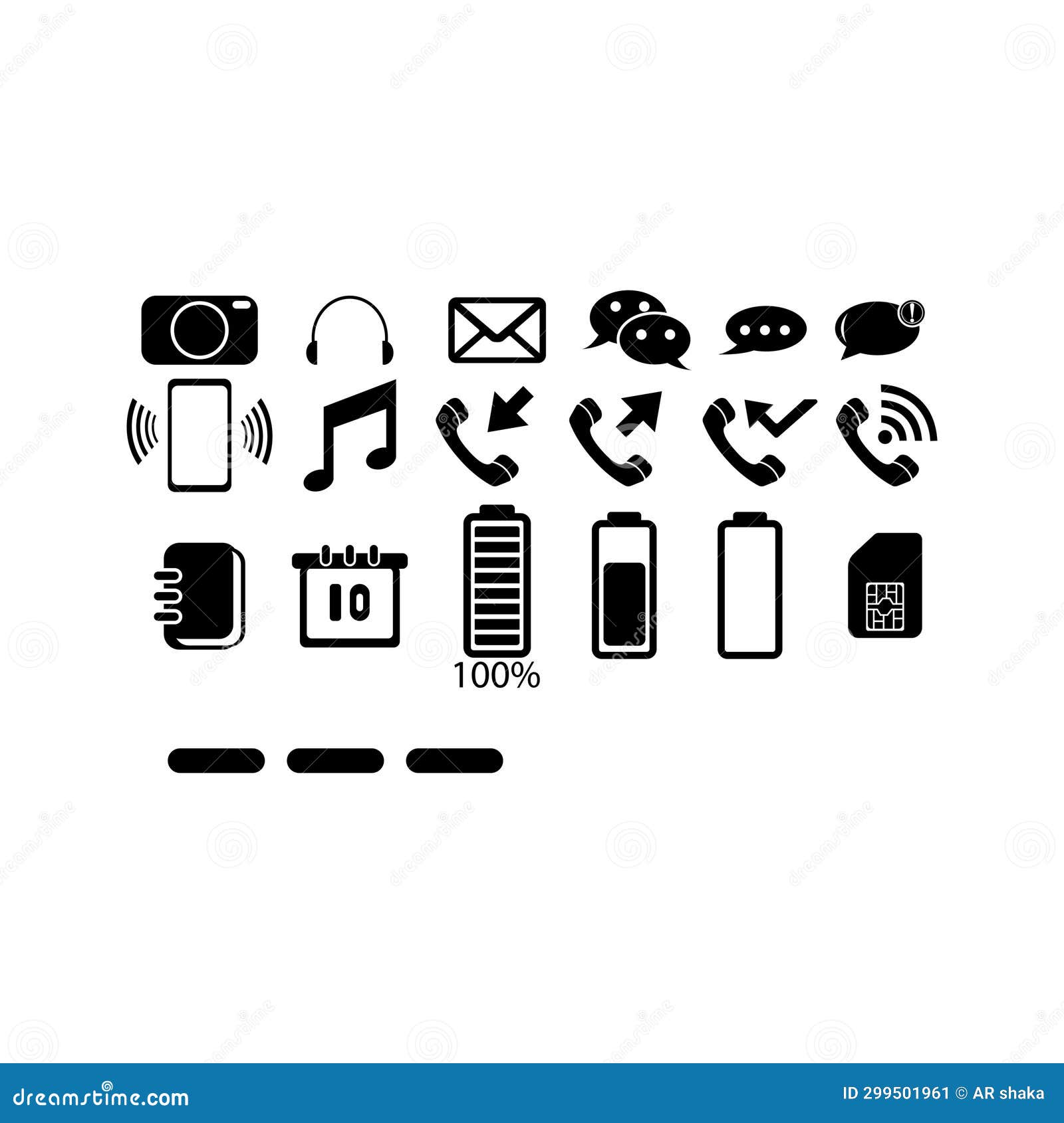 Smartphone Symbol Icon Set Vector Illustration Design Stock Vector ...