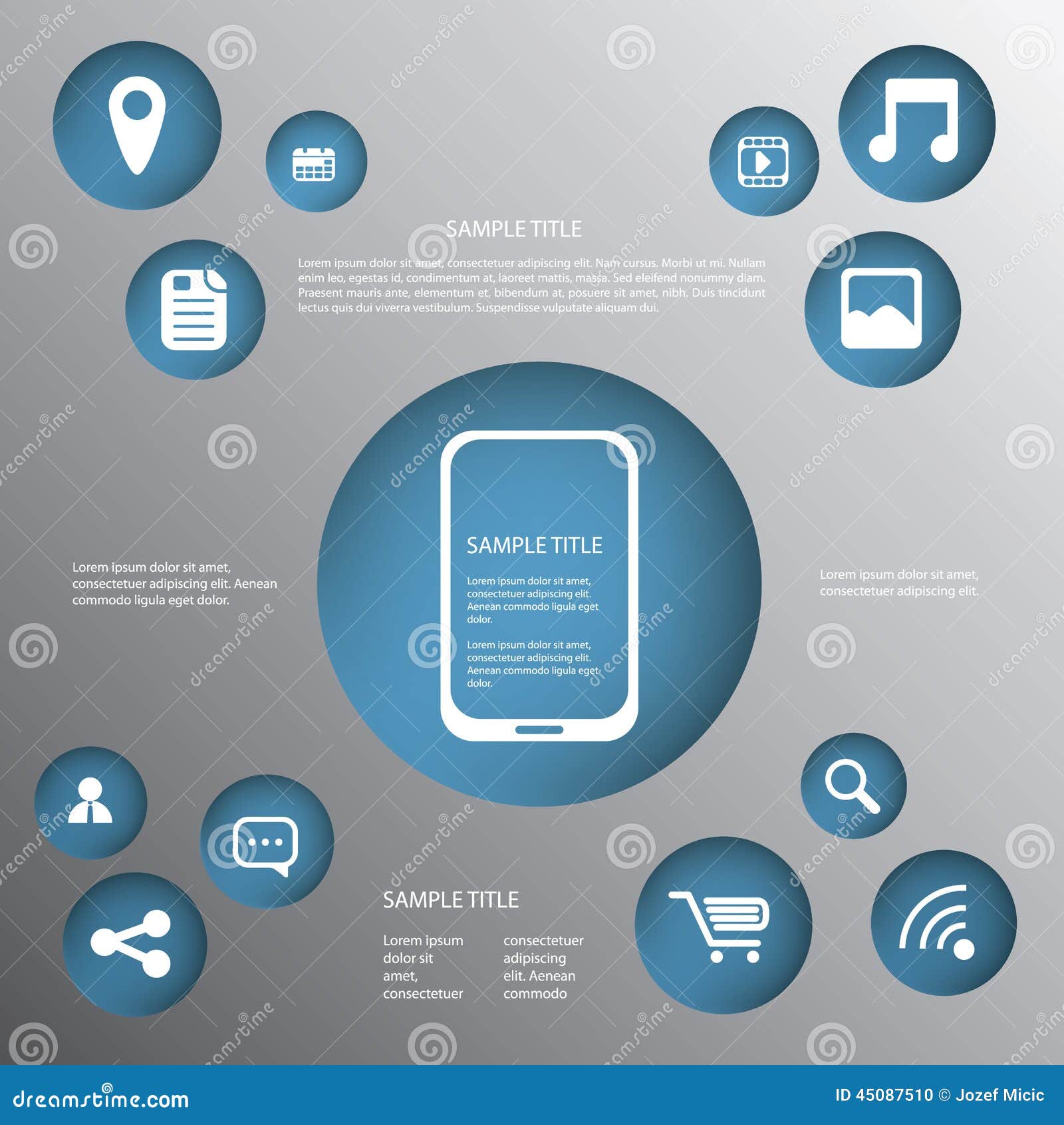 Smartphone or Tablet Infographics Vector Stock Vector - Illustration of ...