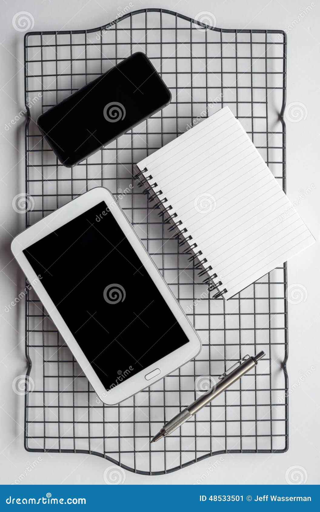 Smartphone, Tablet and Notepad Stock Image - Image of tablet, digital ...