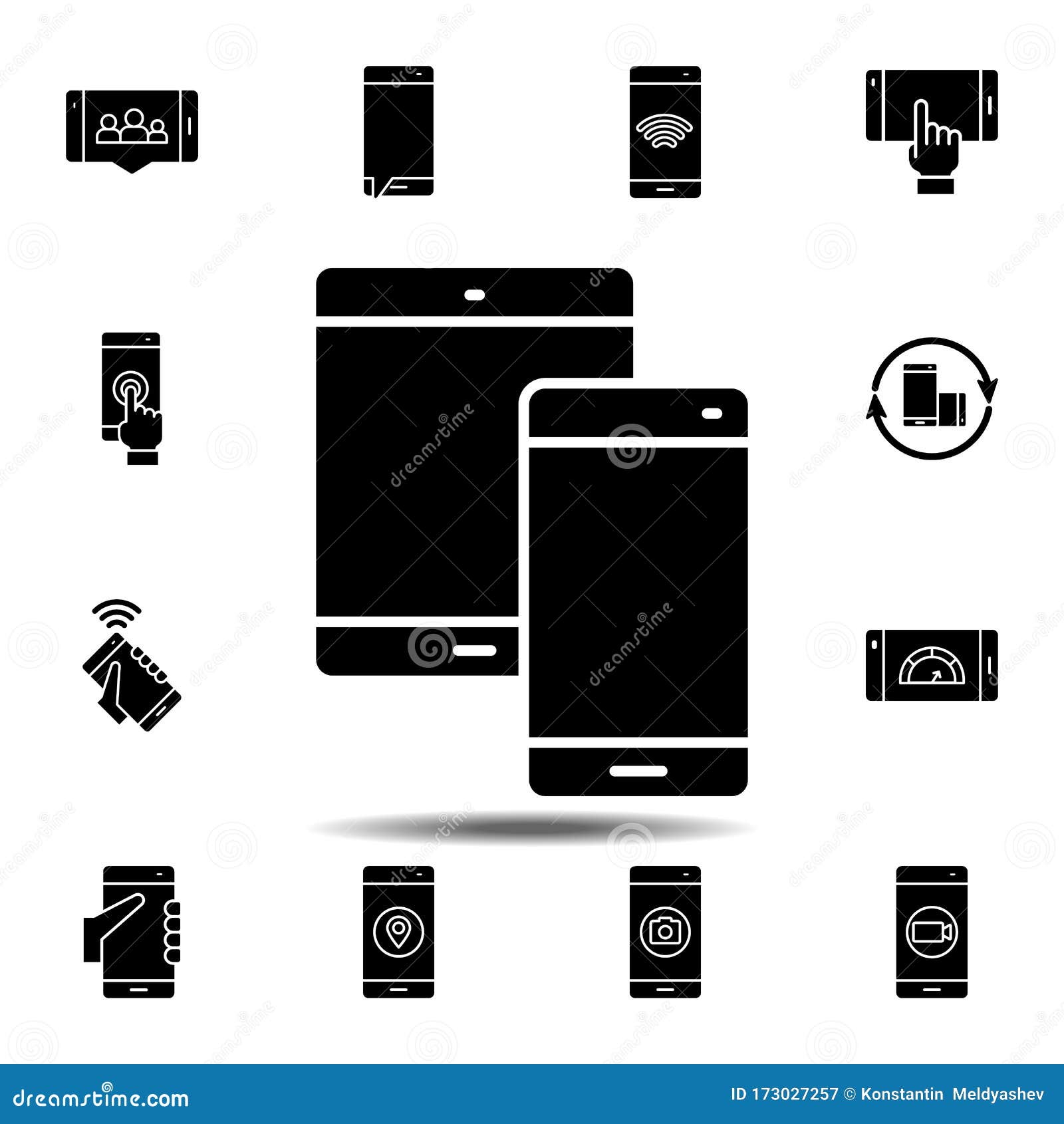 Smartphone, Tablet, Phone Icon. Simple Glyph, Flat Vector Element of ...