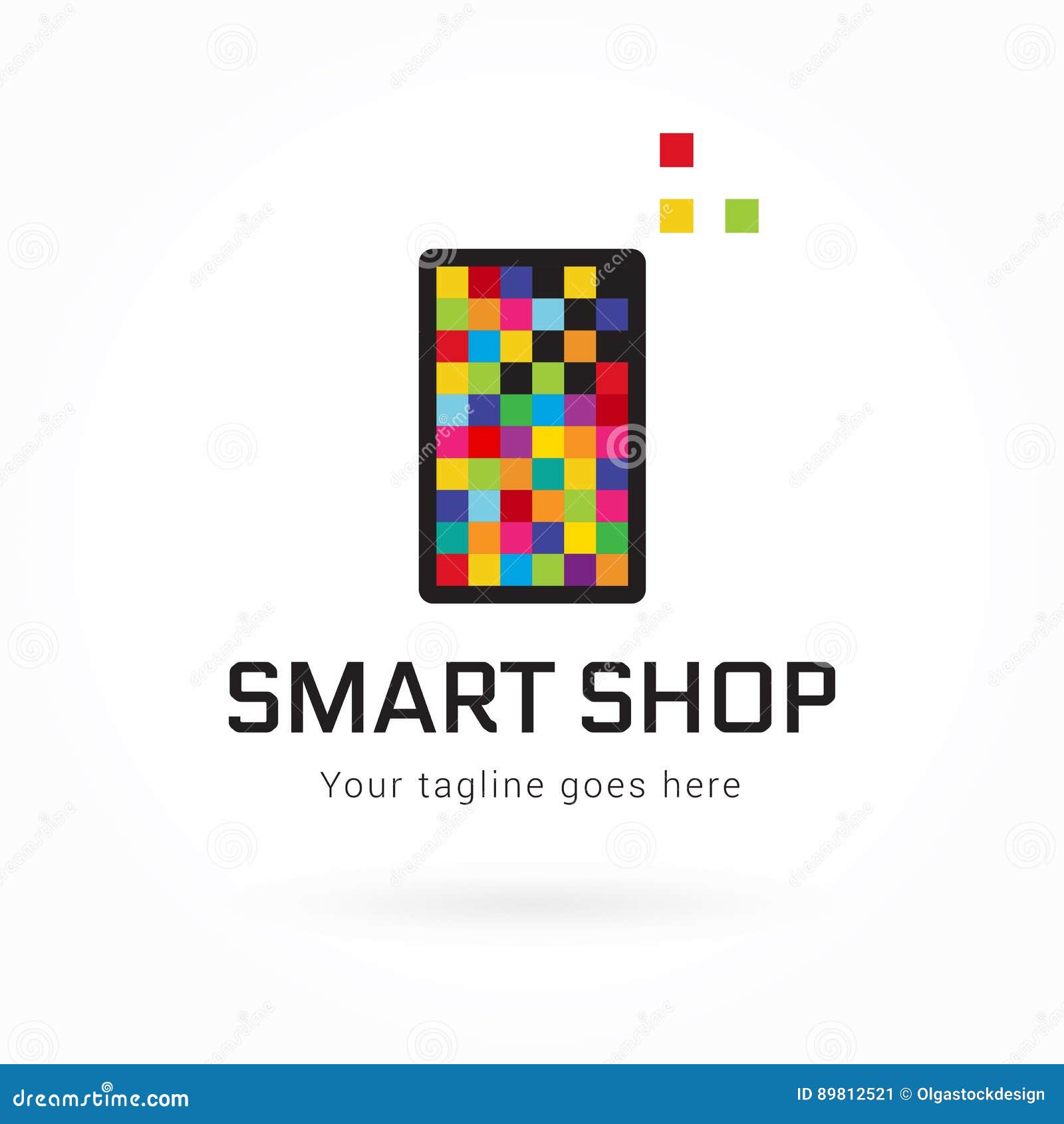 Smartphone or Tablet Pixel Colorful Logo Template Stock Vector ...