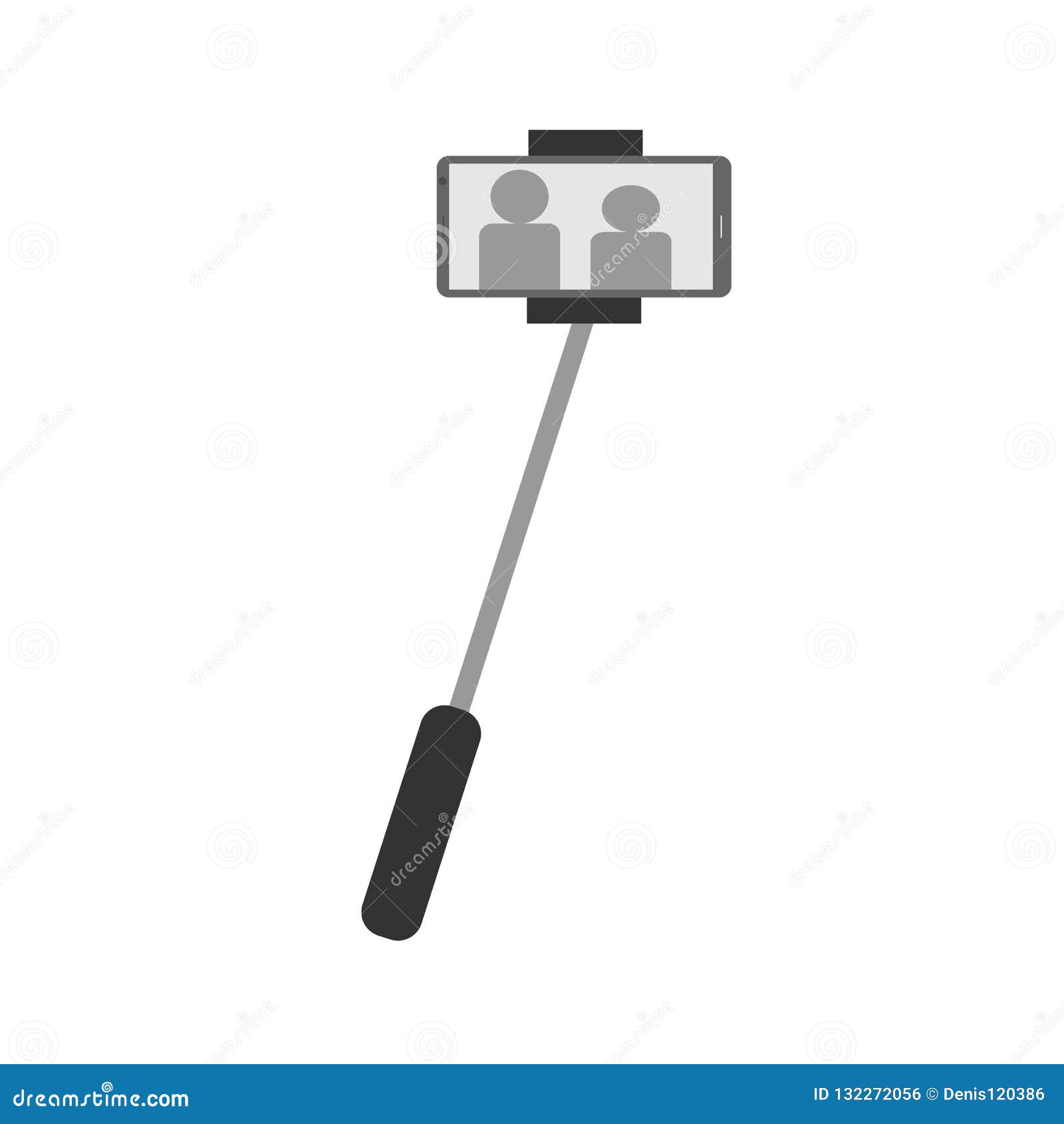 Selfie stick vector image stock illustration. Illustration of vector ...