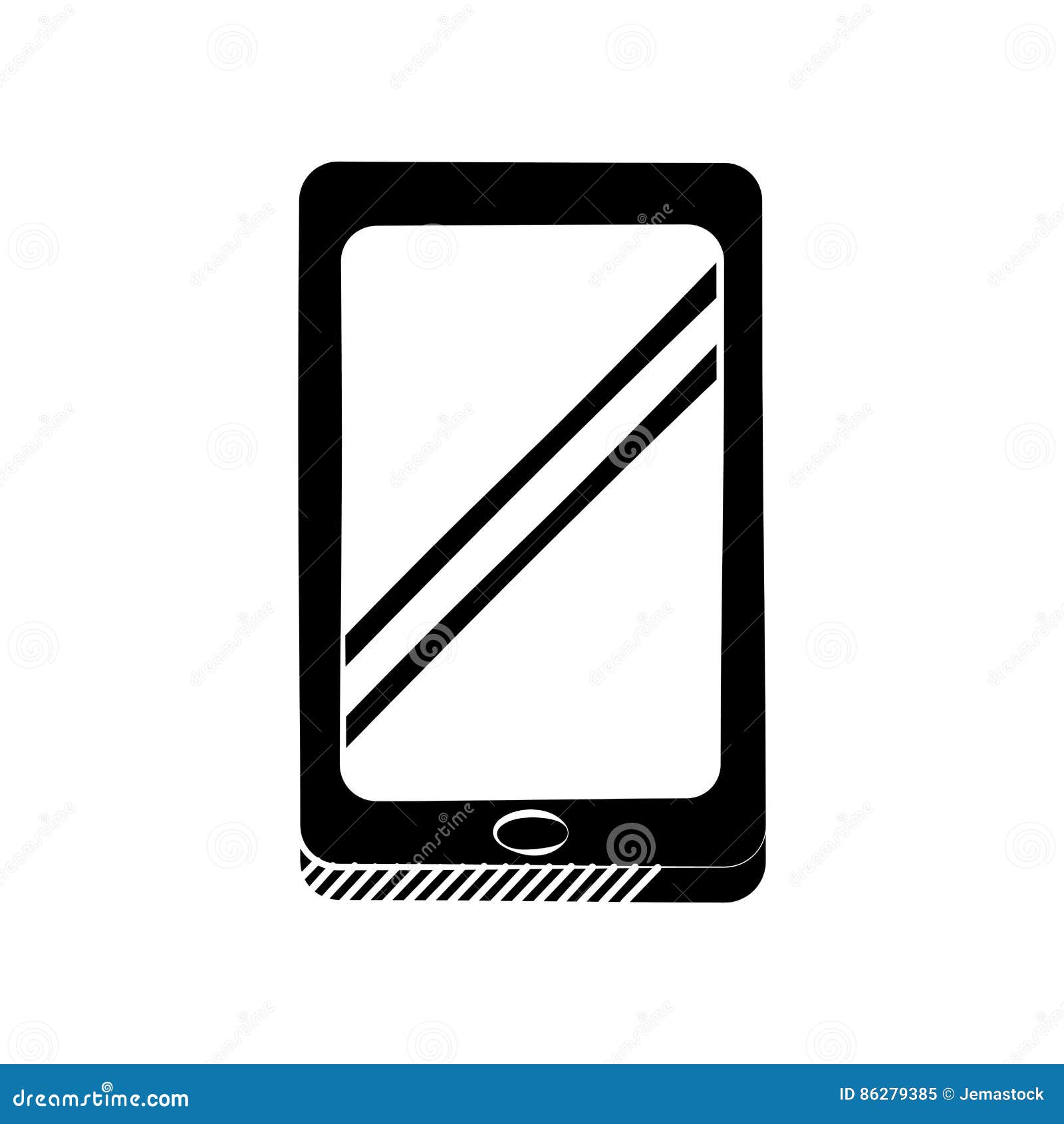 Smartphone Technology Communication Pictogram Stock Vector ...