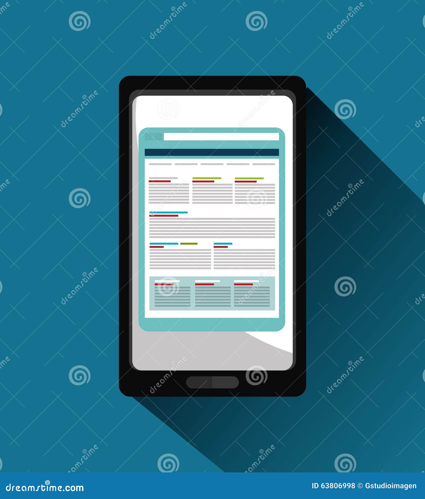 Smartphone Technology Graphic Stock Illustration - Illustration of ...