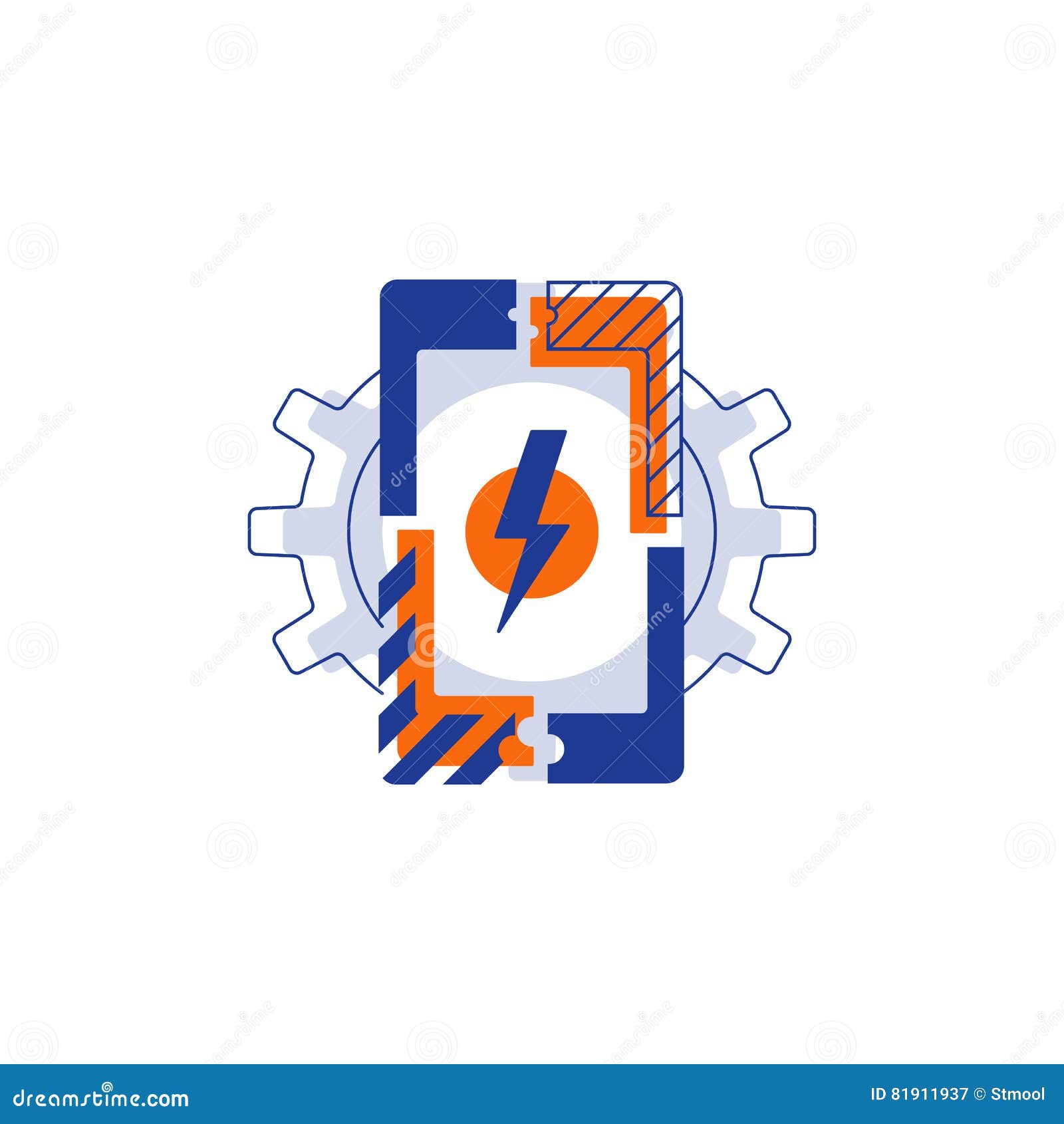 Smartphone Technology Icon, Phone App Development Stock Vector ...