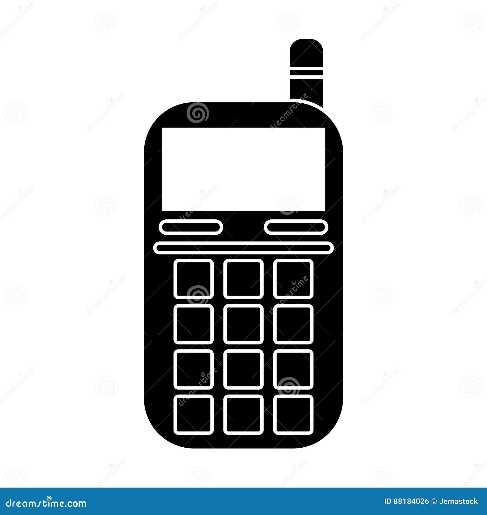 Smartphone Telephone Technology Pictogram Stock Illustration ...