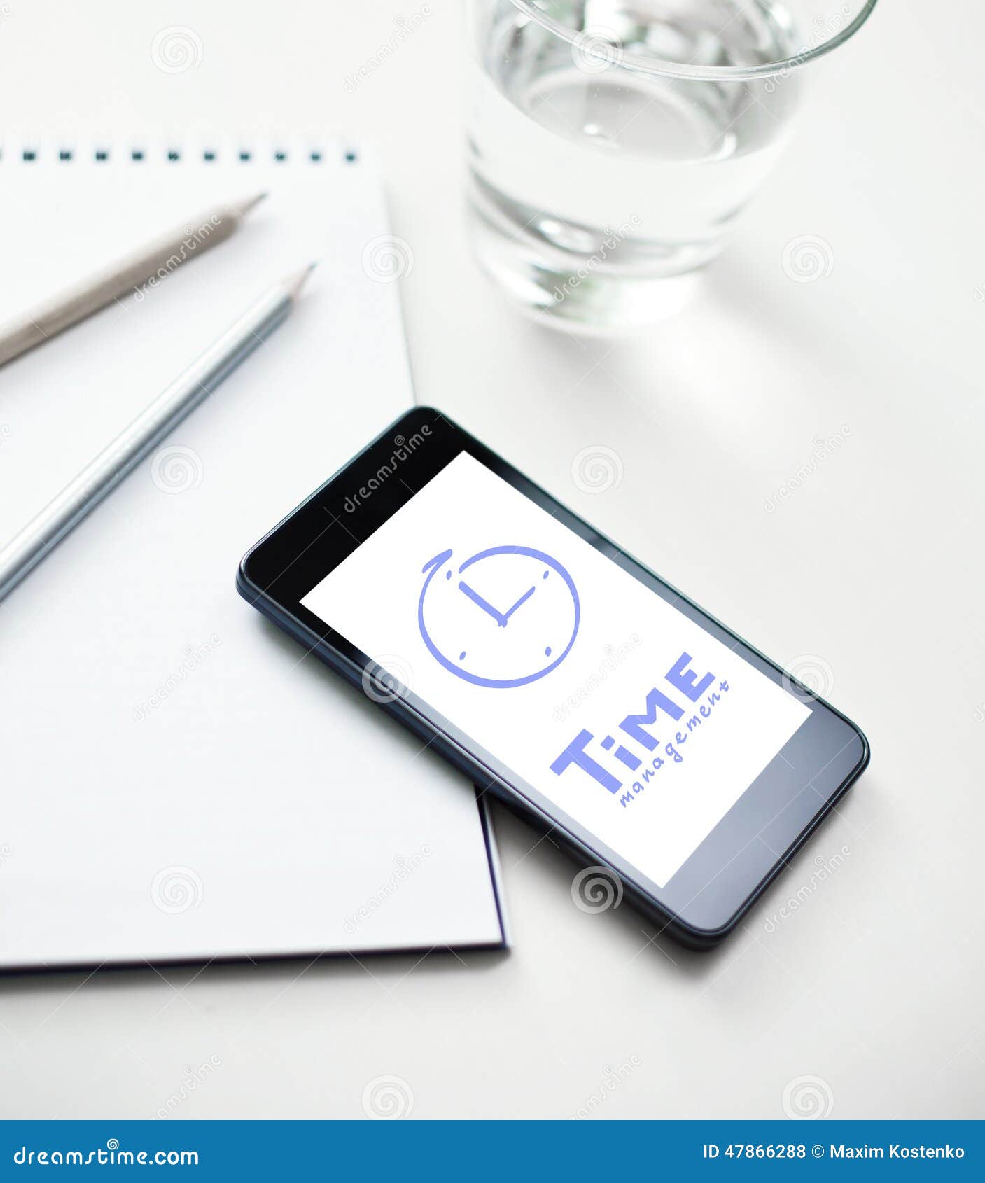Smartphone with Time Management Concept Stock Photo - Image of ...