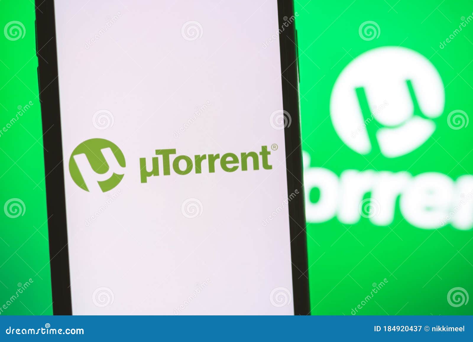 Smartphone with Torrent App Logo on the Screen. Editorial Photography ...