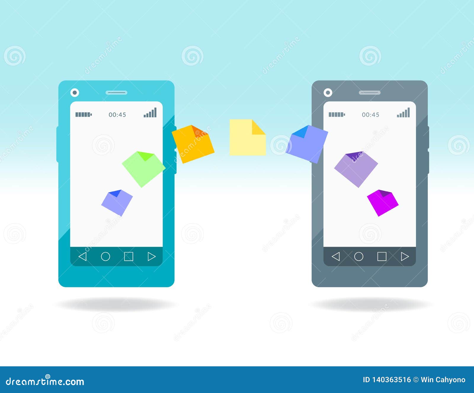 Smartphone while Transfer Data, Illustration,vector Stock Vector ...