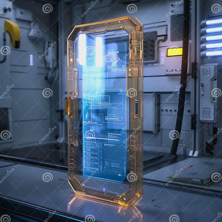 Smartphone Translucent Screen Displaying Interface Artificial ...