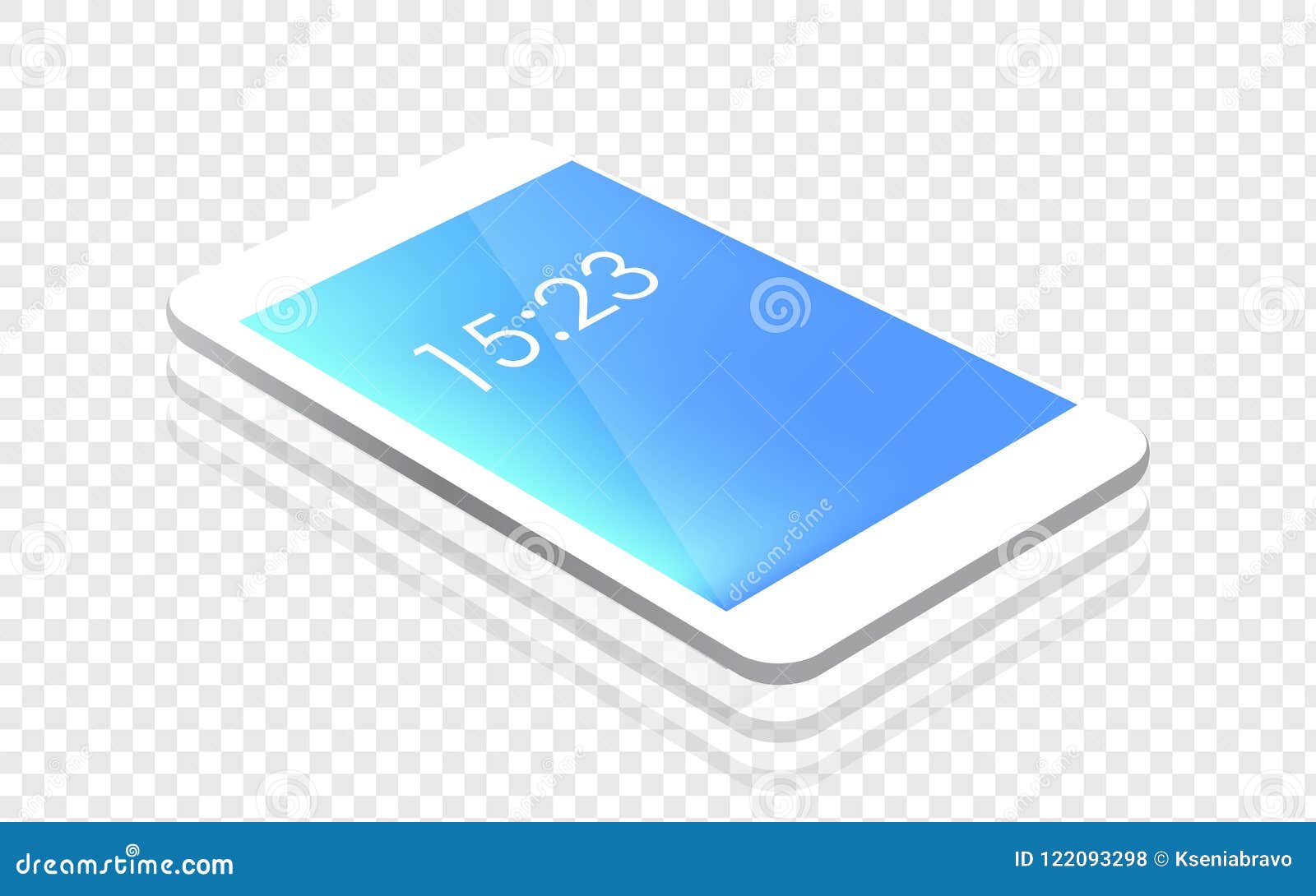 Smartphone on Transparent Background, Vector Stock Vector ...