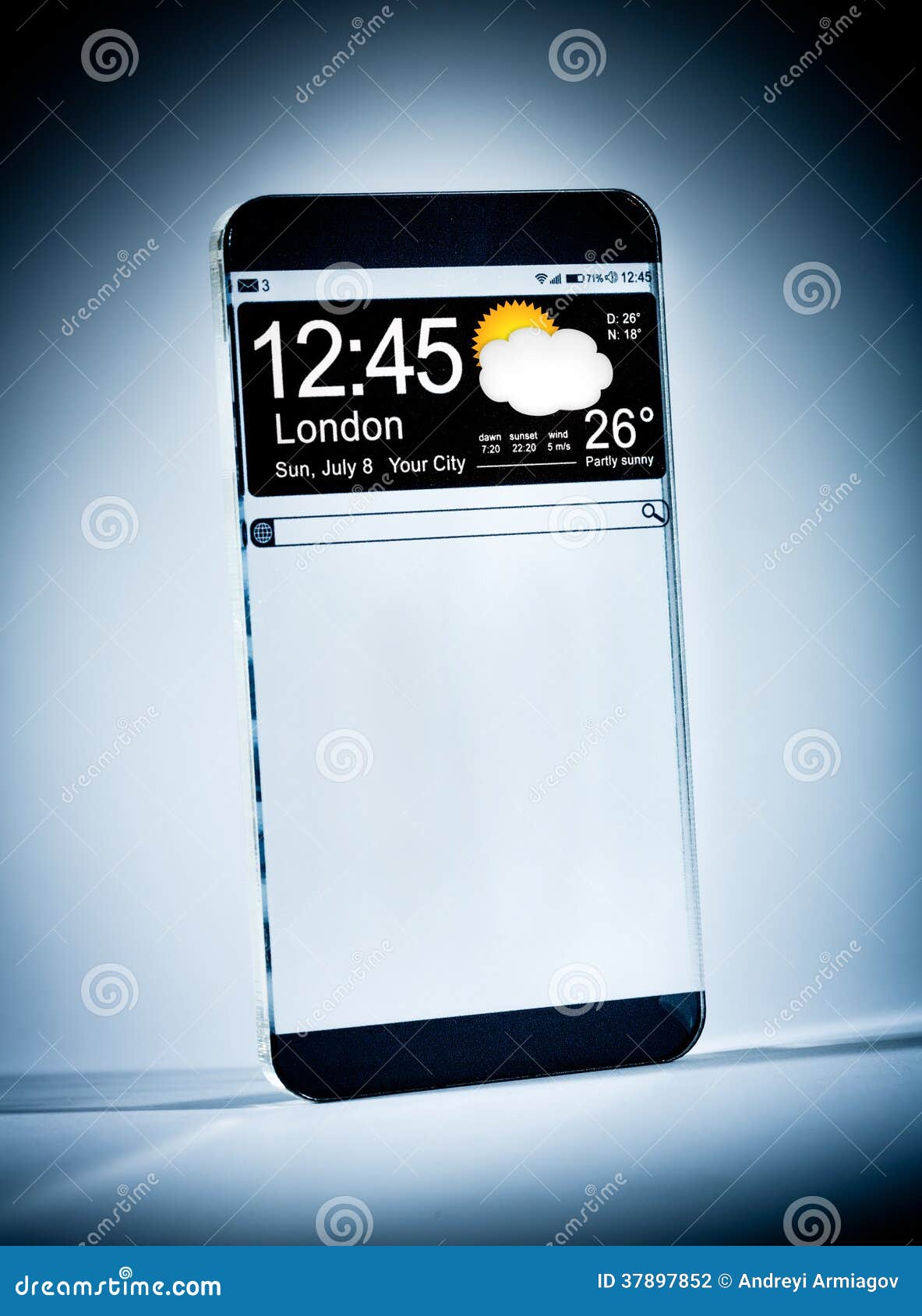 Smartphone with a Transparent Display. Stock Photo - Image of ...