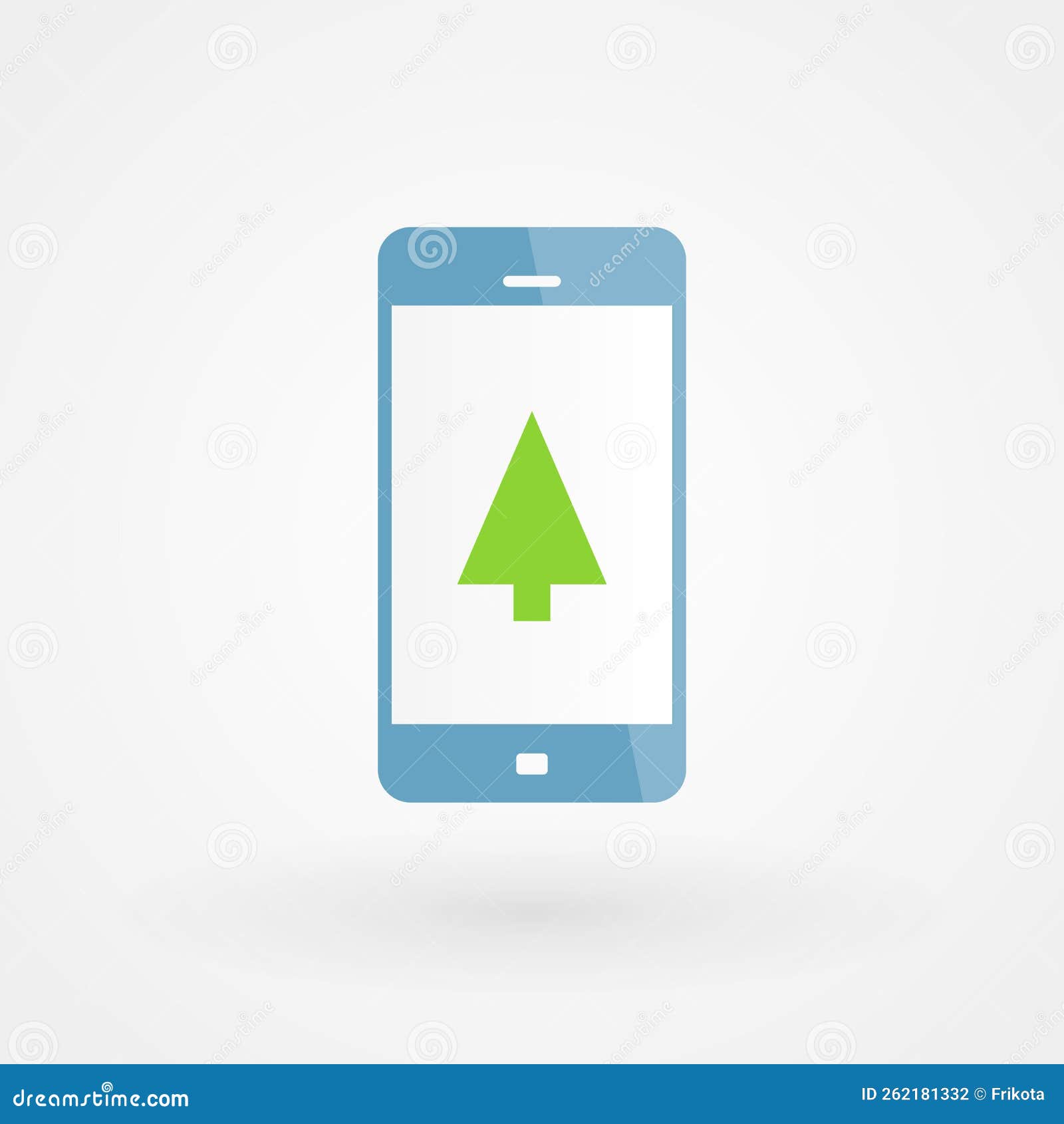 Smartphone and Tree. Concept of Forest, Nature. Vector Illustration ...