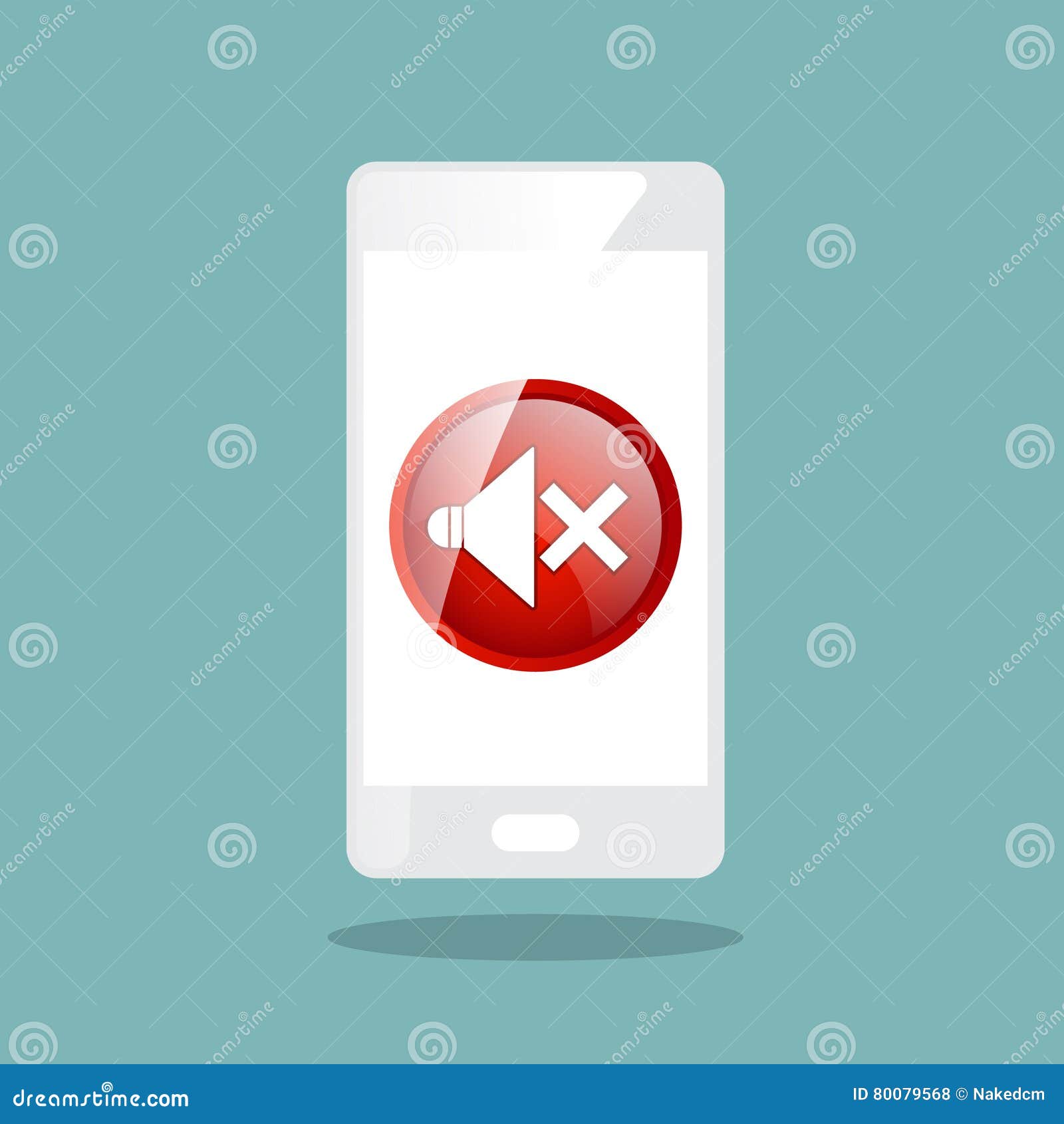 Smartphone with Turn Off Sound Icon Stock Vector - Illustration of ...