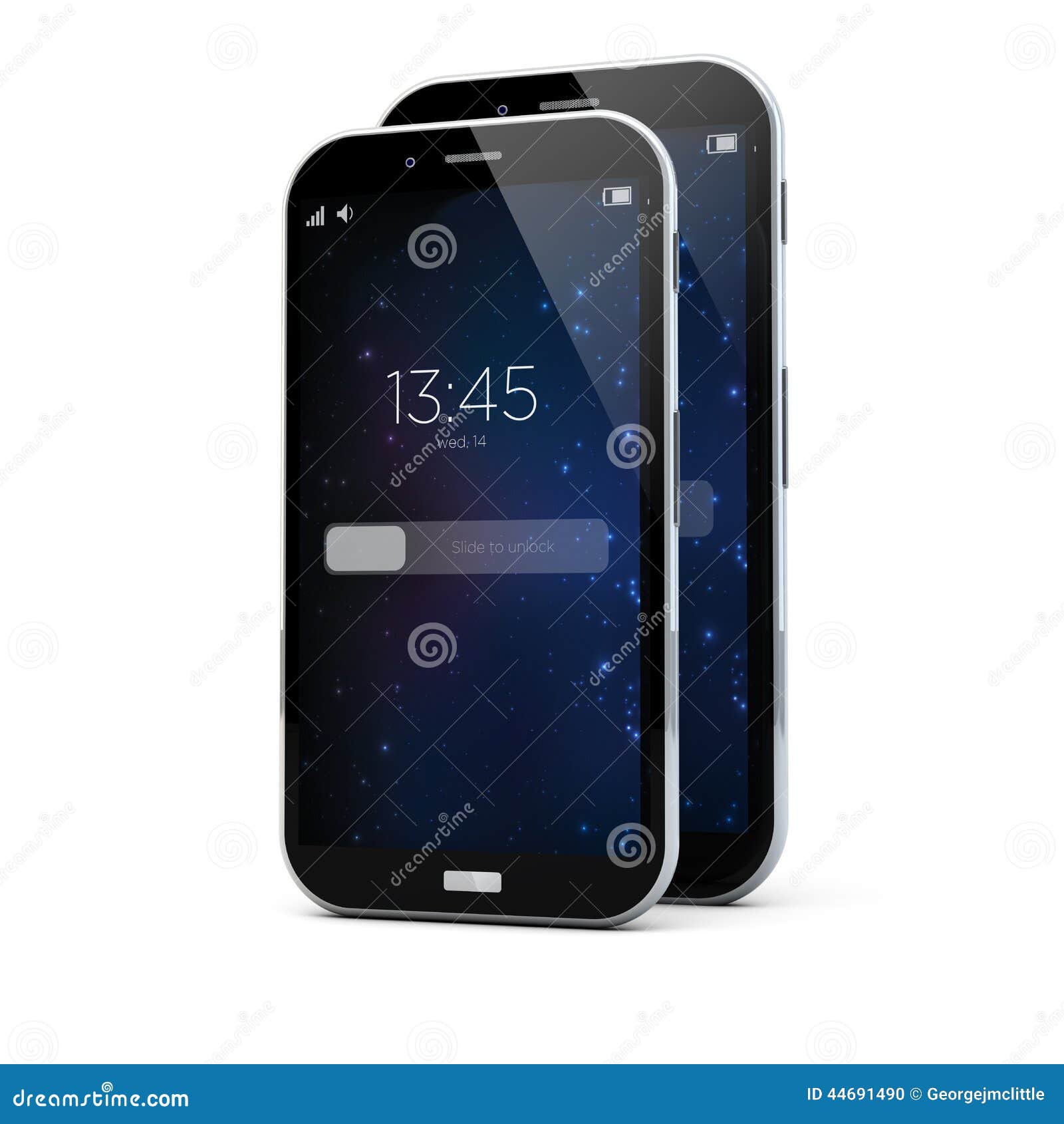 Smartphone two sizes stock photo. Image of cellular, network - 44691490