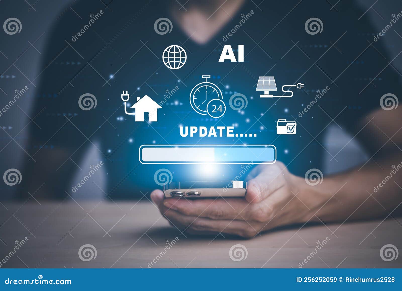 Smartphone with Update Software Computer Program Upgrade Business ...